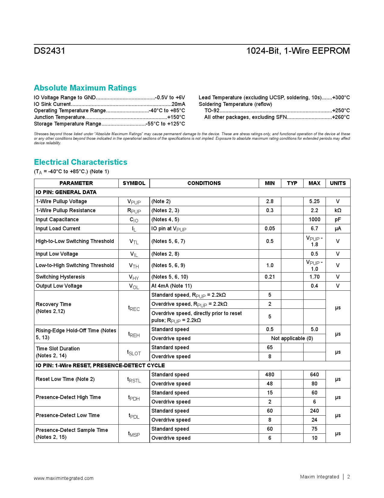 DS2431+_（ADI(亚德诺)/MAXIM(美信)）DS2431+中文资料_价格_PDF手册-立创电子商城
