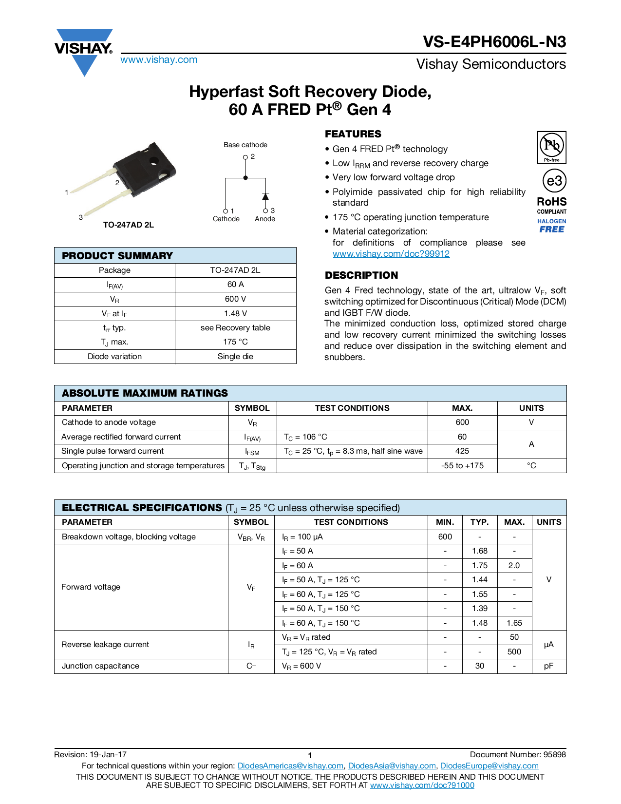 VS-E4PH6006L-N3_（VISHAY(威世)）VS-E4PH6006L-N3中文资料_价格_PDF手册-立创电子商城