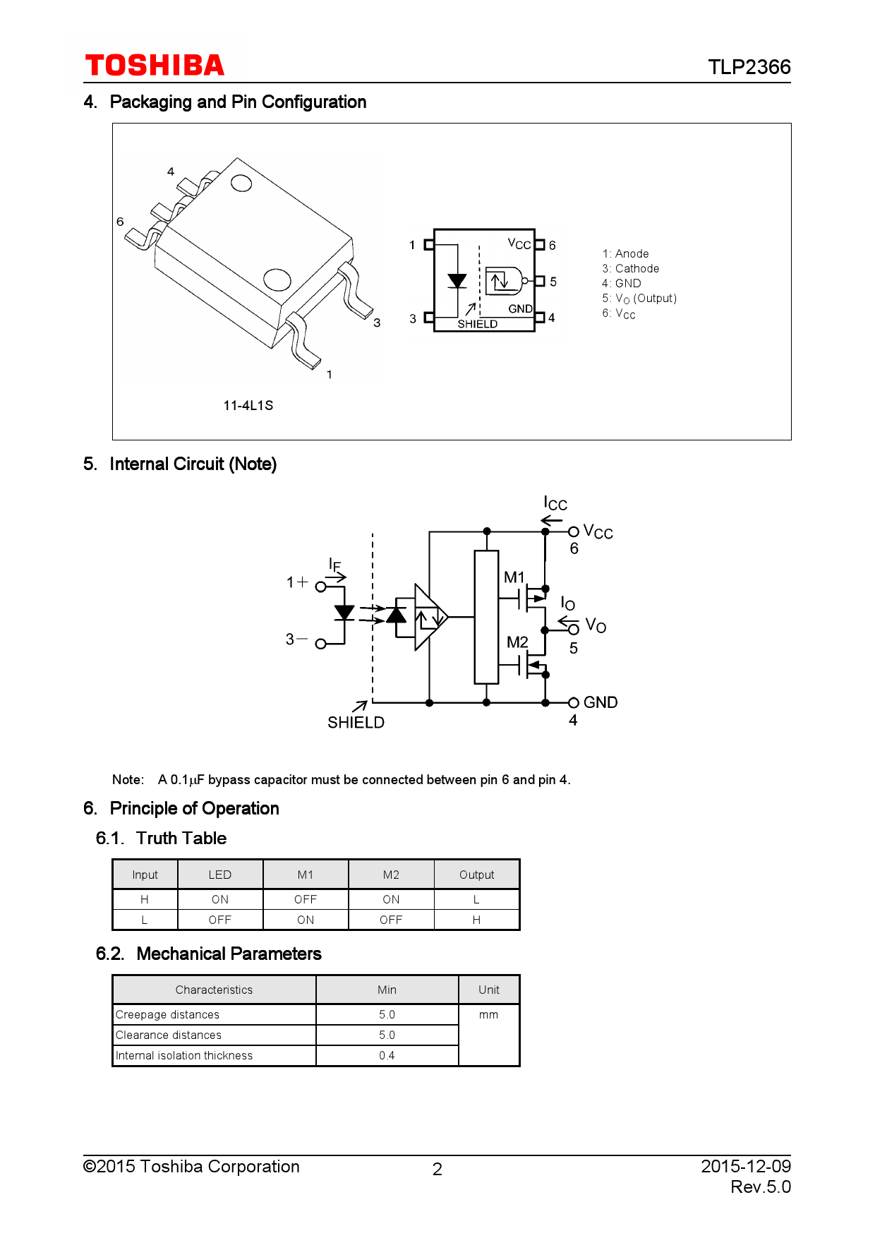TLP2366(TPL,E_（TOSHIBA(东芝)）TLP2366(TPL,E中文资料_价格_PDF手册-立创电子商城