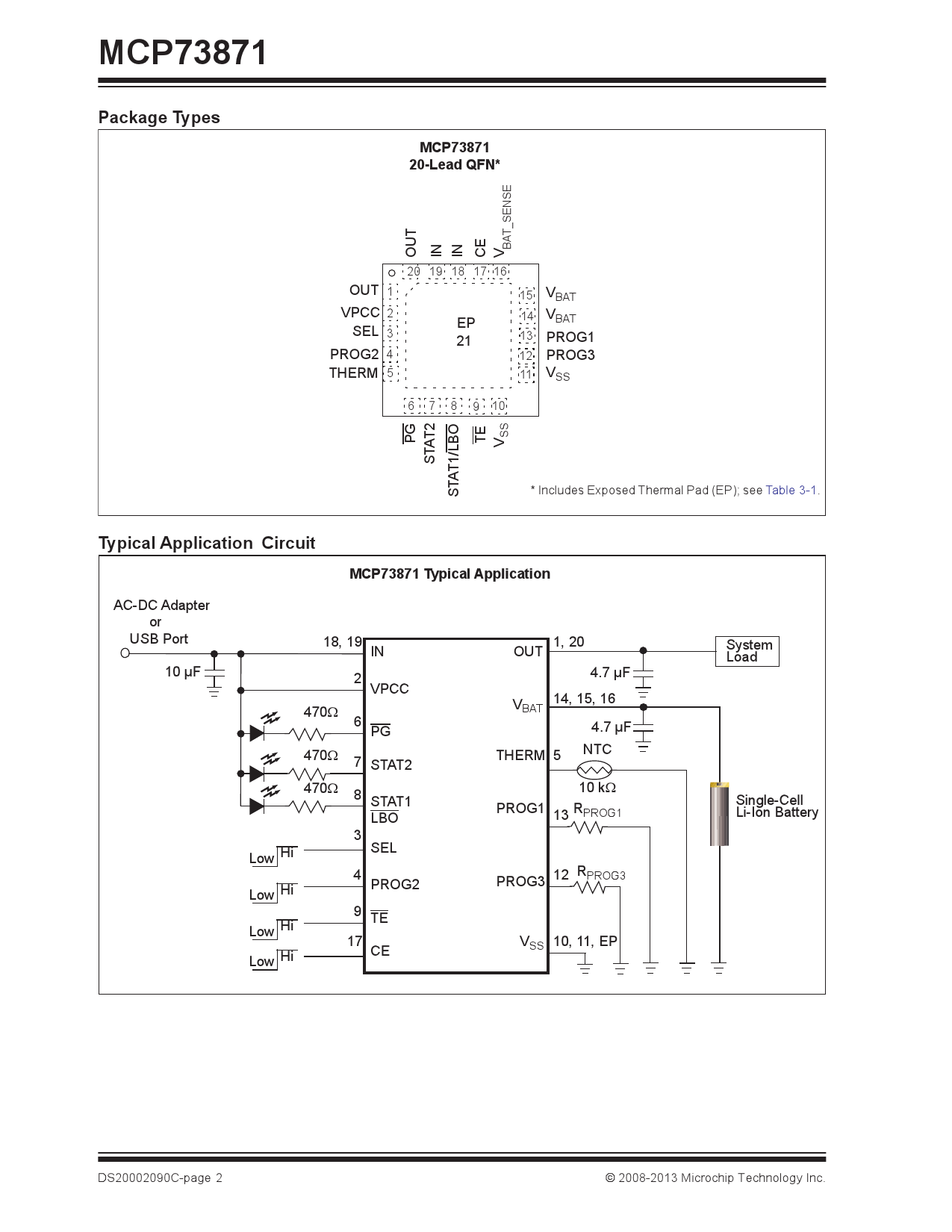 MCP73871-2AAI/ML_（MICROCHIP(美国微芯)）MCP73871-2AAI/ML中文资料_价格_PDF手册-立创电子商城