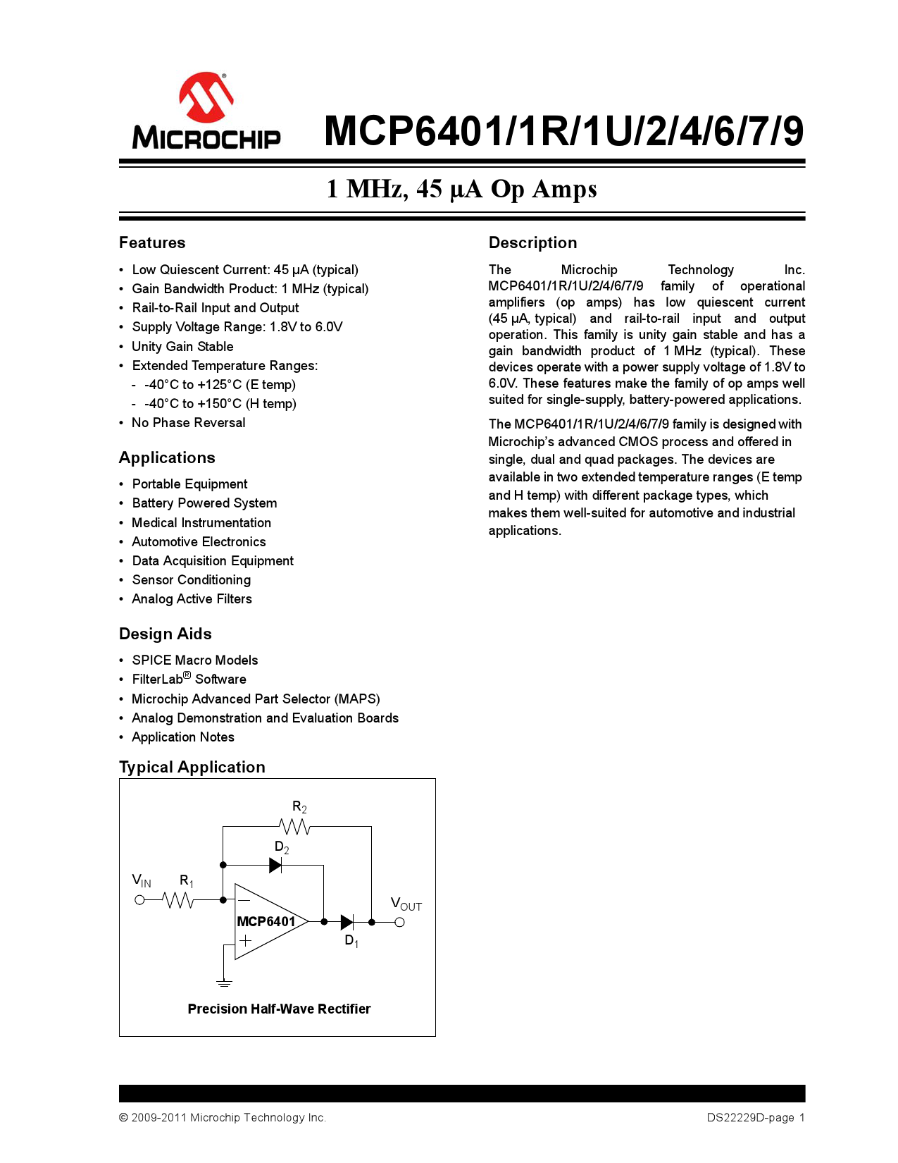 MCP6401T-E/OT_（MICROCHIP(美国微芯)）MCP6401T-E/OT中文资料_价格_PDF手册-立创电子商城
