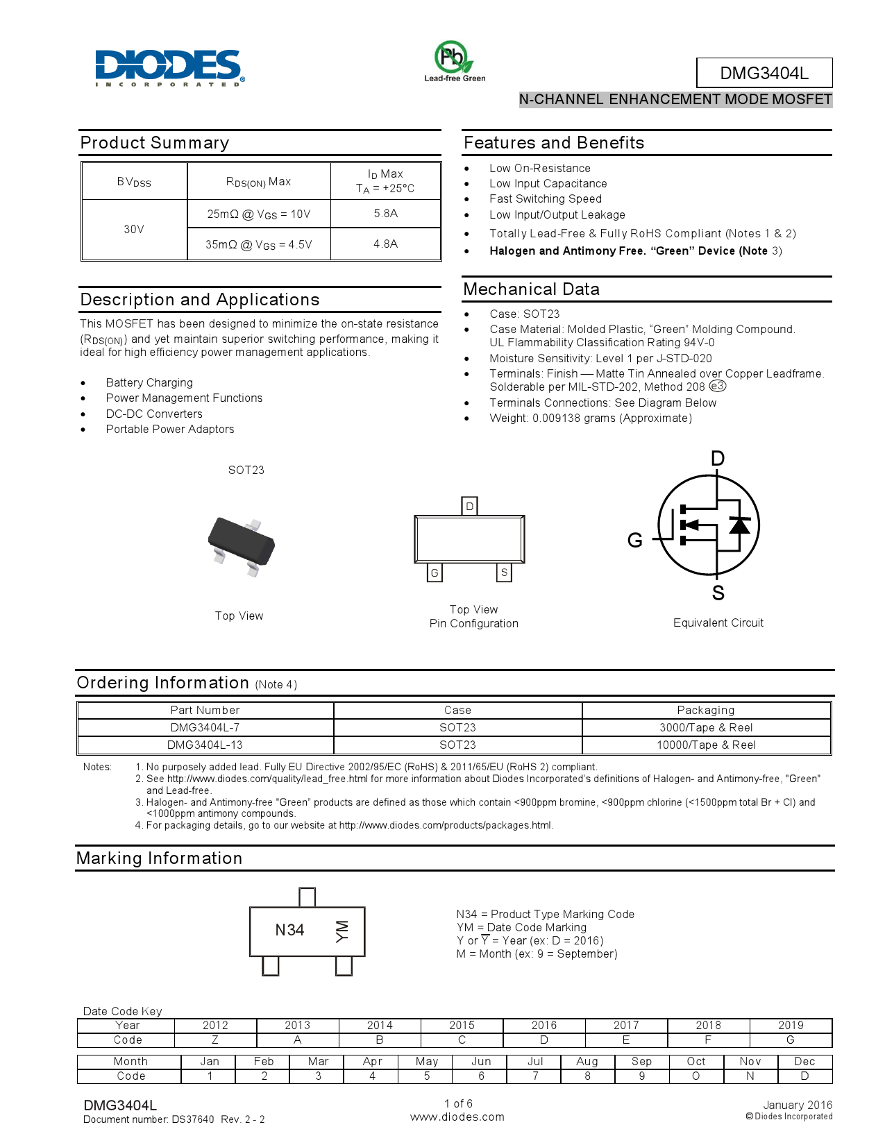 DMG3404L-7_（DIODES(美台)）DMG3404L-7中文资料_价格_PDF手册-立创电子商城