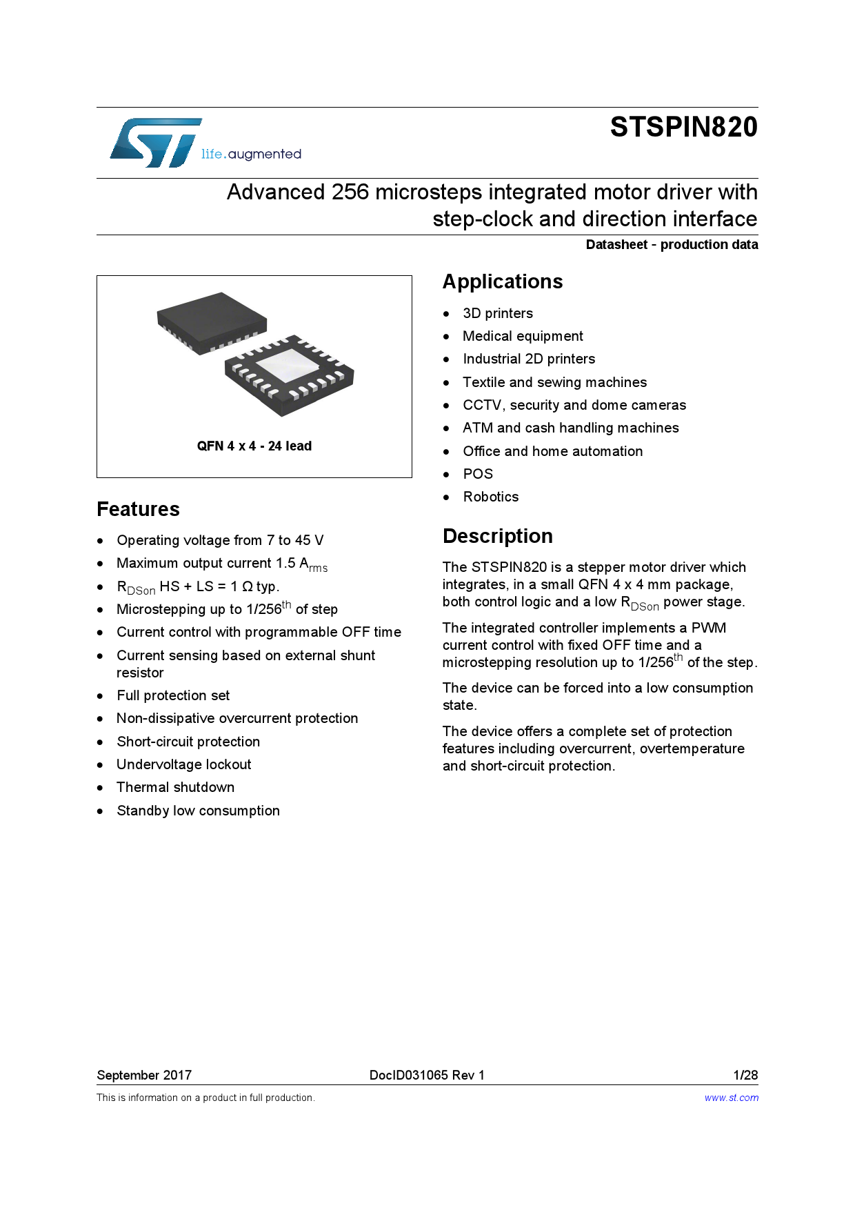 STSPIN820_（ST(意法半导体)）STSPIN820中文资料_价格_PDF手册-立创电子商城