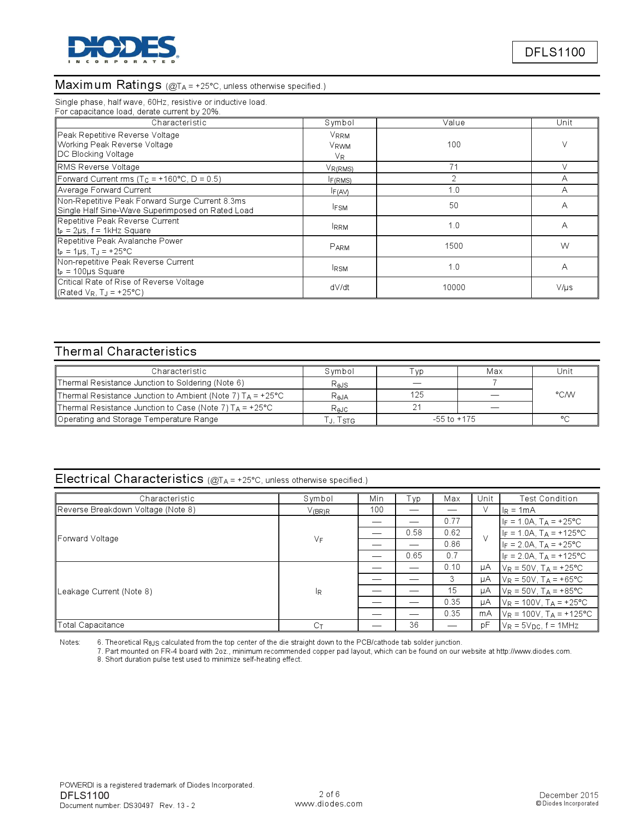 DFLS1100-7_（DIODES(美台)）DFLS1100-7中文资料_价格_PDF手册-立创电子商城