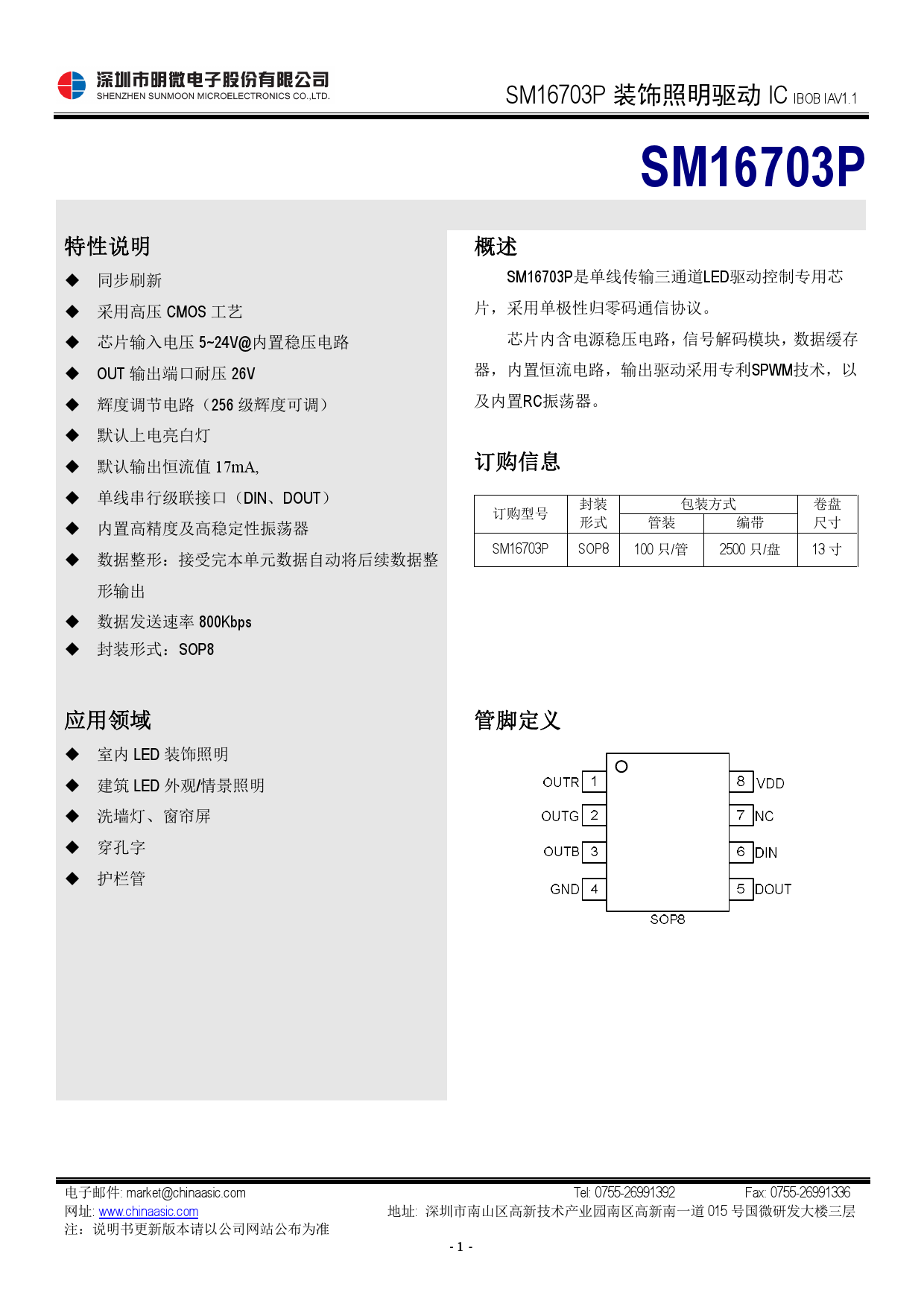 SM16703P_（明微）SM16703P中文资料_价格_PDF手册-立创电子商城