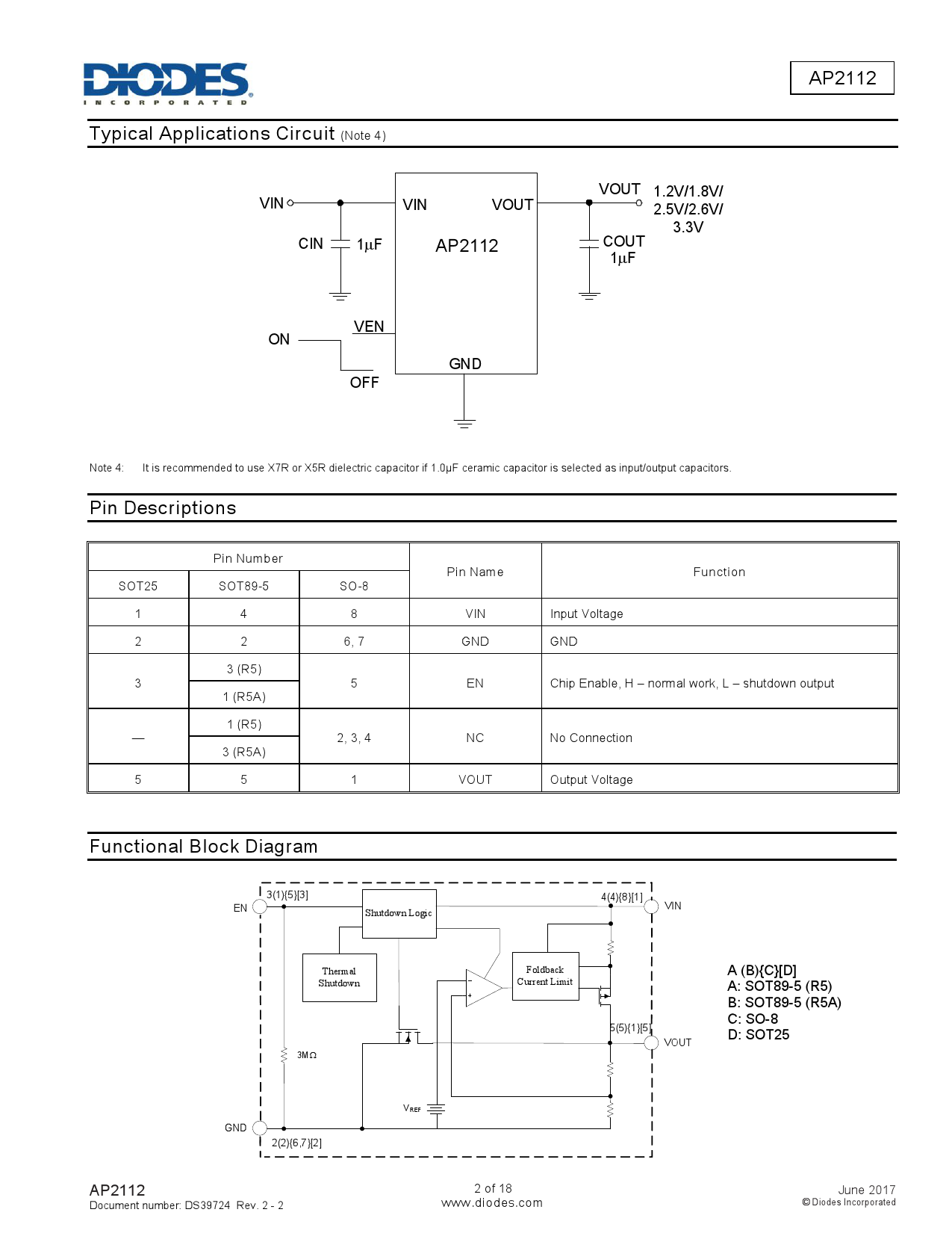 AP2112K-3.3TRG1_（DIODES(美台)）AP2112K-3.3TRG1中文资料_价格_PDF手册-立创电子商城