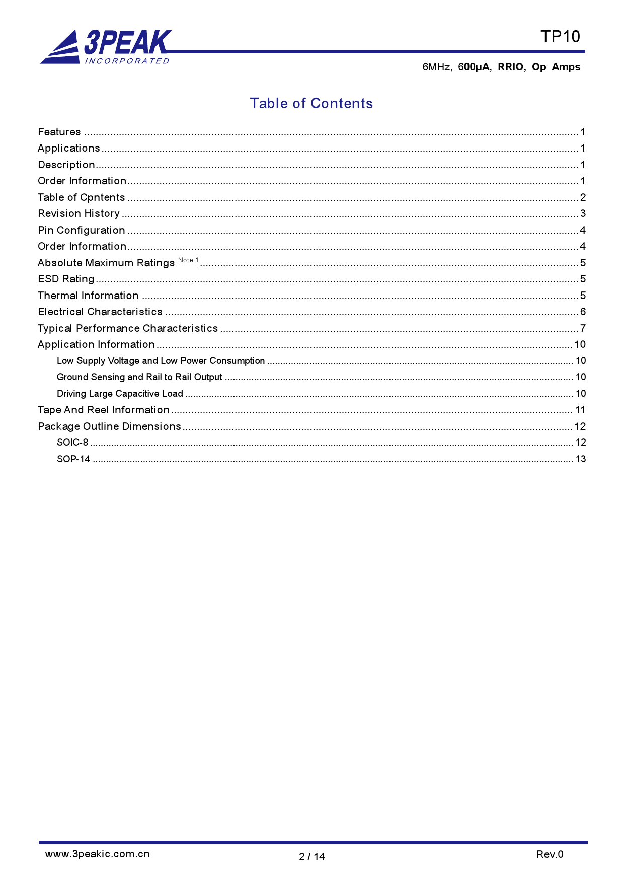 TP10-2-SR_（3PEAK）TP10-2-SR中文资料_价格_PDF手册-立创电子商城