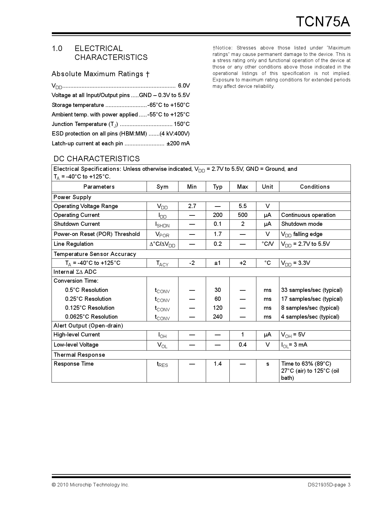 TCN75AVOA_（MICROCHIP(美国微芯)）TCN75AVOA中文资料_价格_PDF手册-立创电子商城