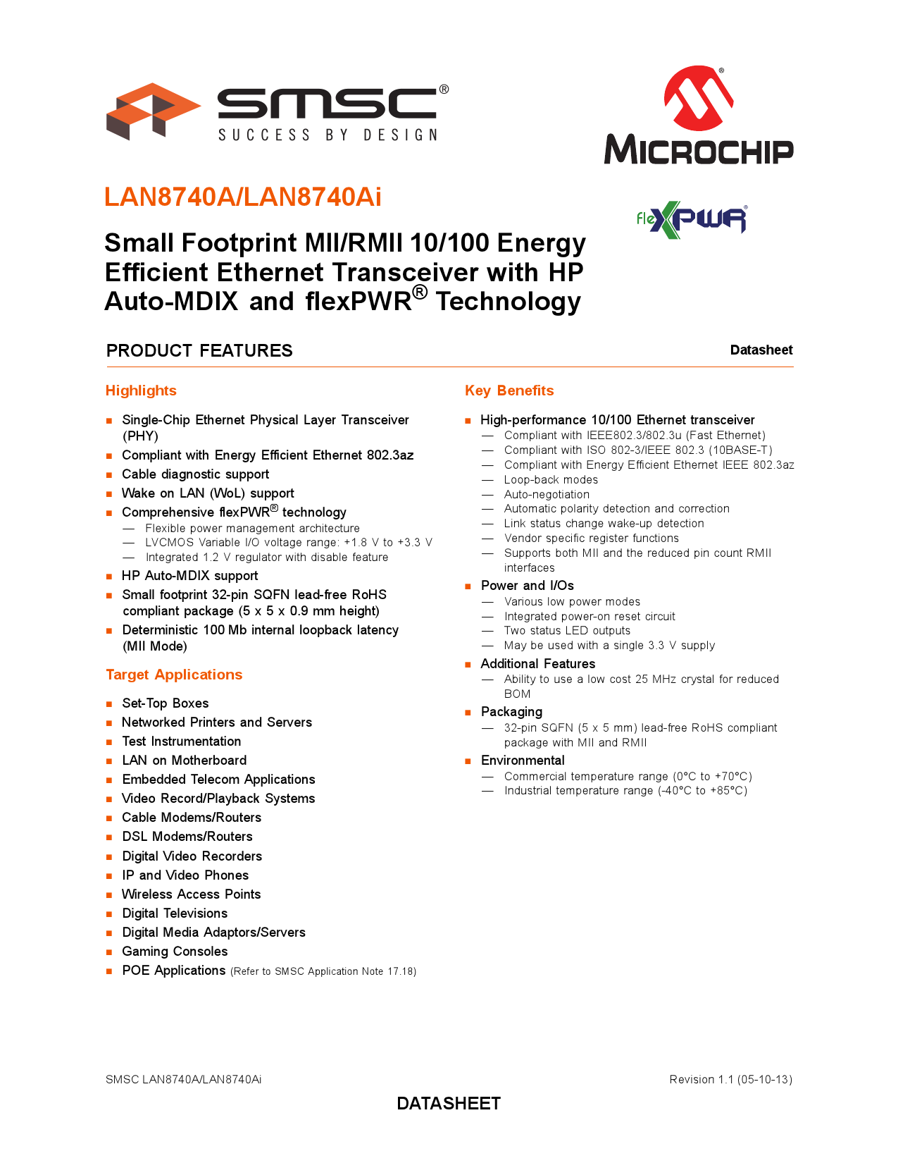 LAN8740AI-EN_（MICROCHIP(美国微芯)）LAN8740AI-EN中文资料_价格_PDF手册-立创电子商城
