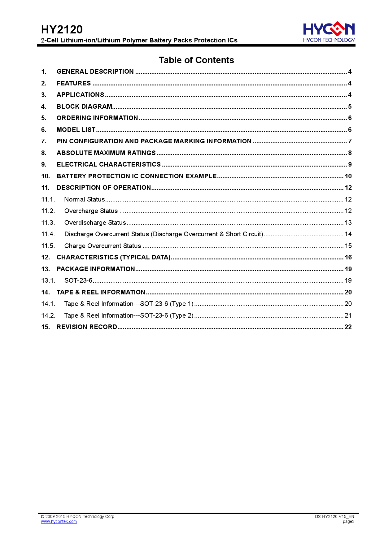 HY2120-LB_（HYCON(宏康)）HY2120-LB中文资料_价格_PDF手册-立创电子商城