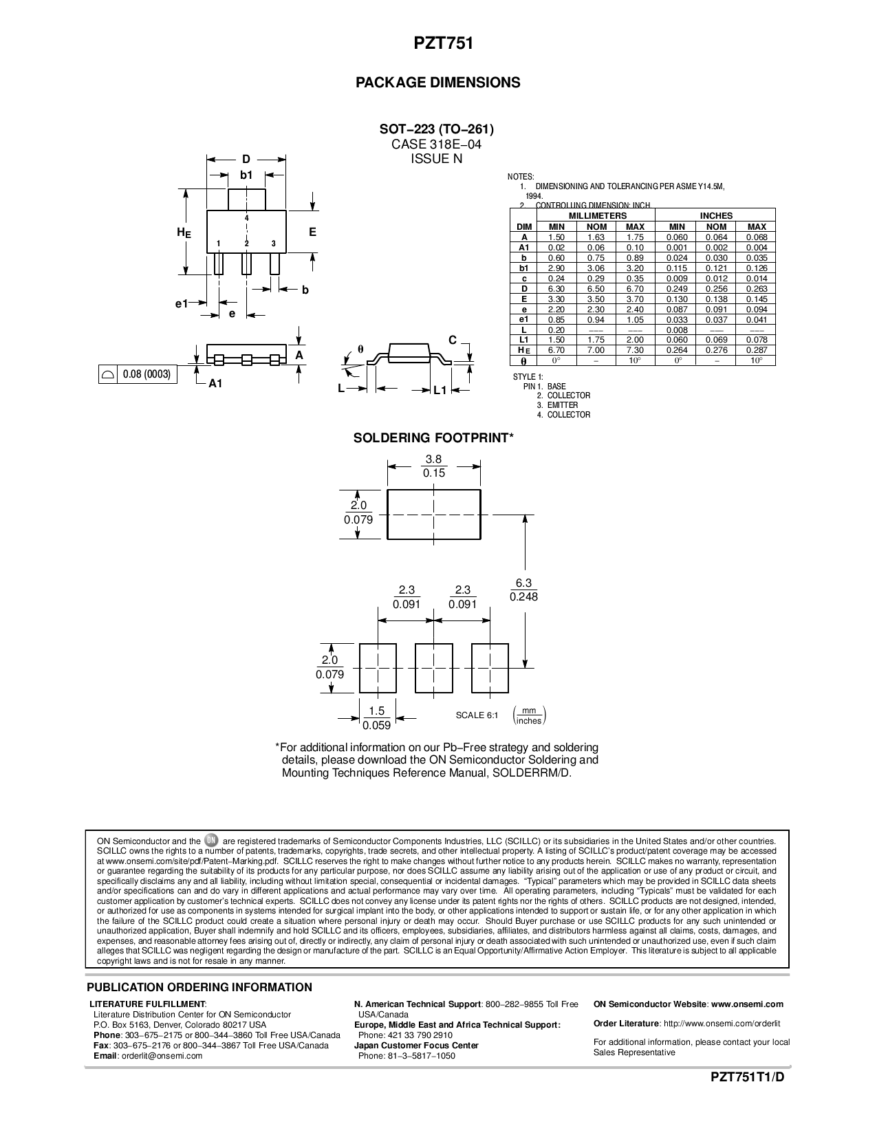 PZT751T1G_（onsemi(安森美)）PZT751T1G中文资料_价格_PDF手册-立创电子商城