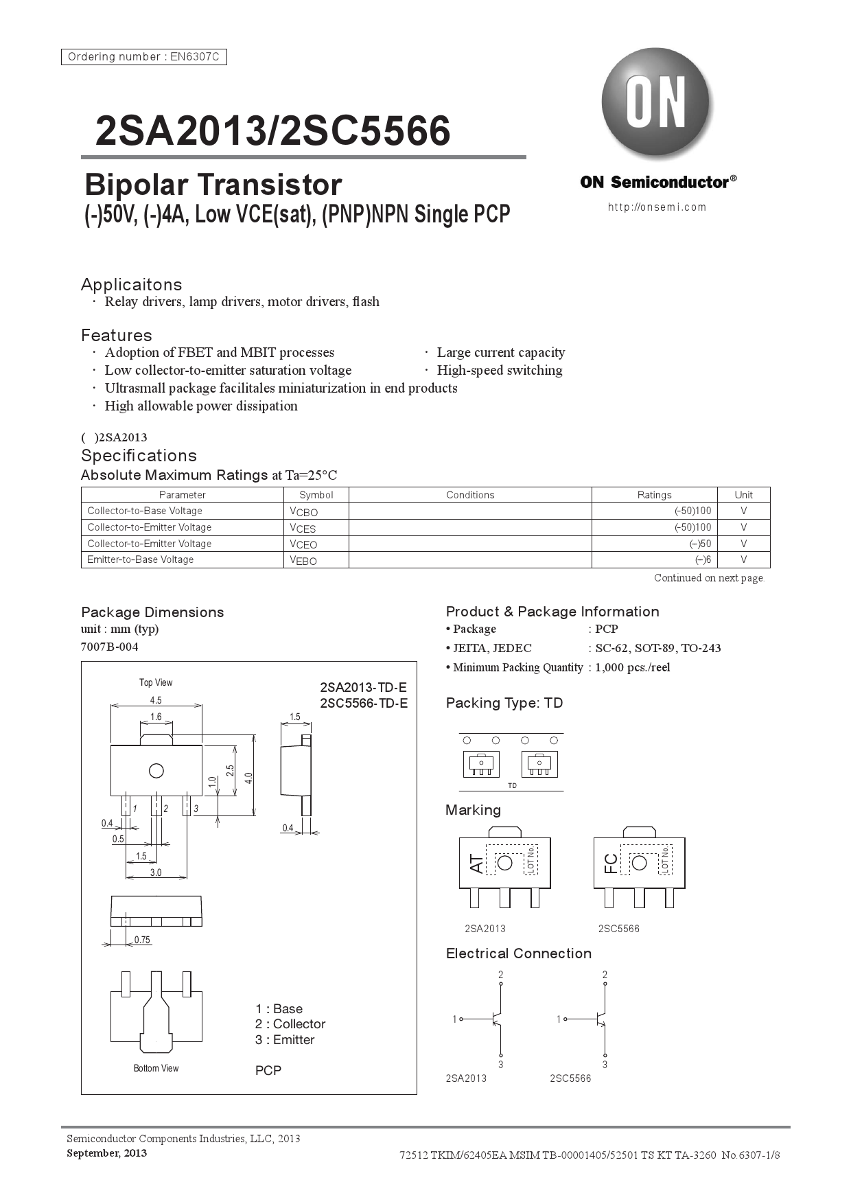 2SC5566-TD-E_（onsemi(安森美)）2SC5566-TD-E中文资料_价格_PDF手册-立创电子商城