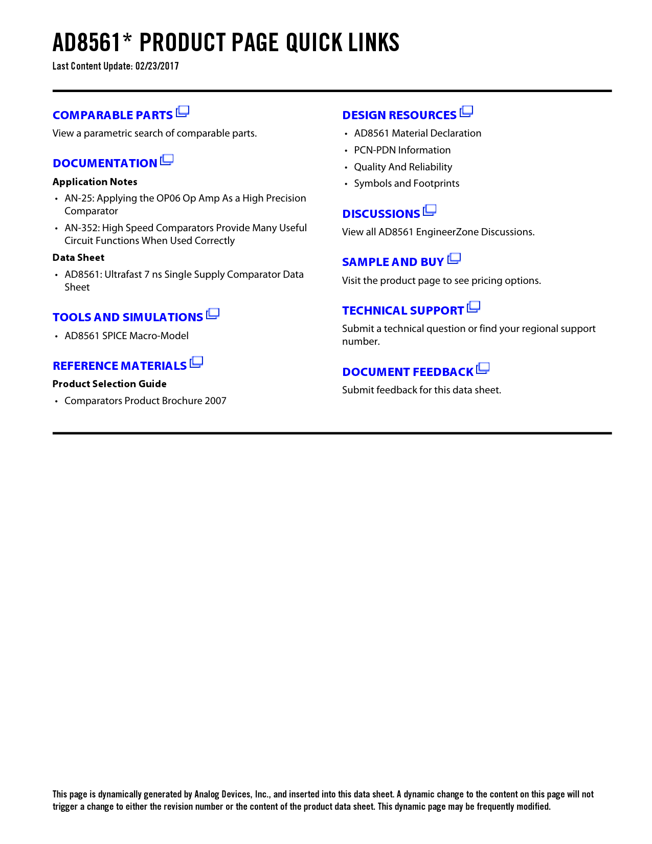 AD8561ARZ_（ADI(亚德诺)/LINEAR）AD8561ARZ中文资料_价格_PDF手册-立创电子商城