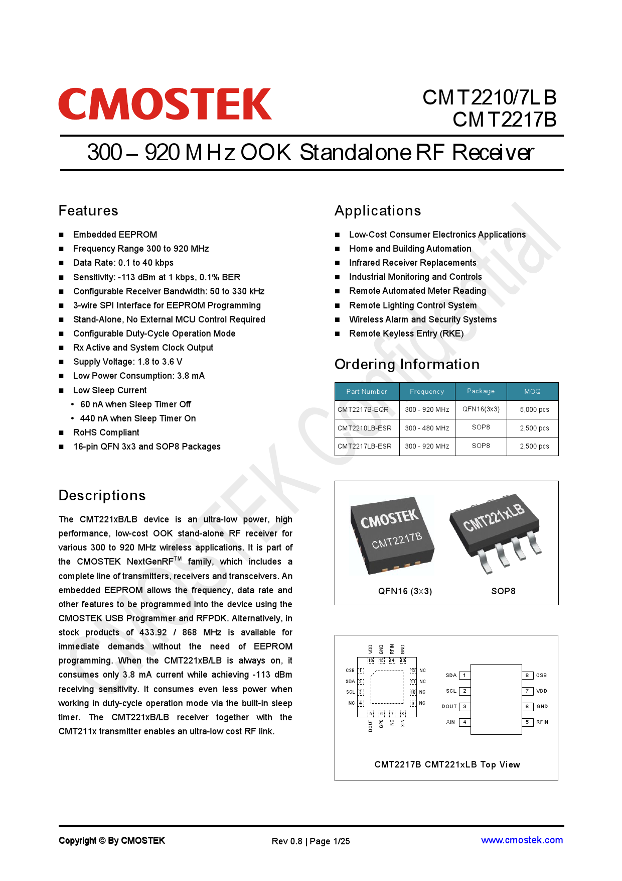 CMT2210LB-ESR_（HOPERF(华普微电子)）CMT2210LB-ESR中文资料_价格_PDF手册-立创电子商城