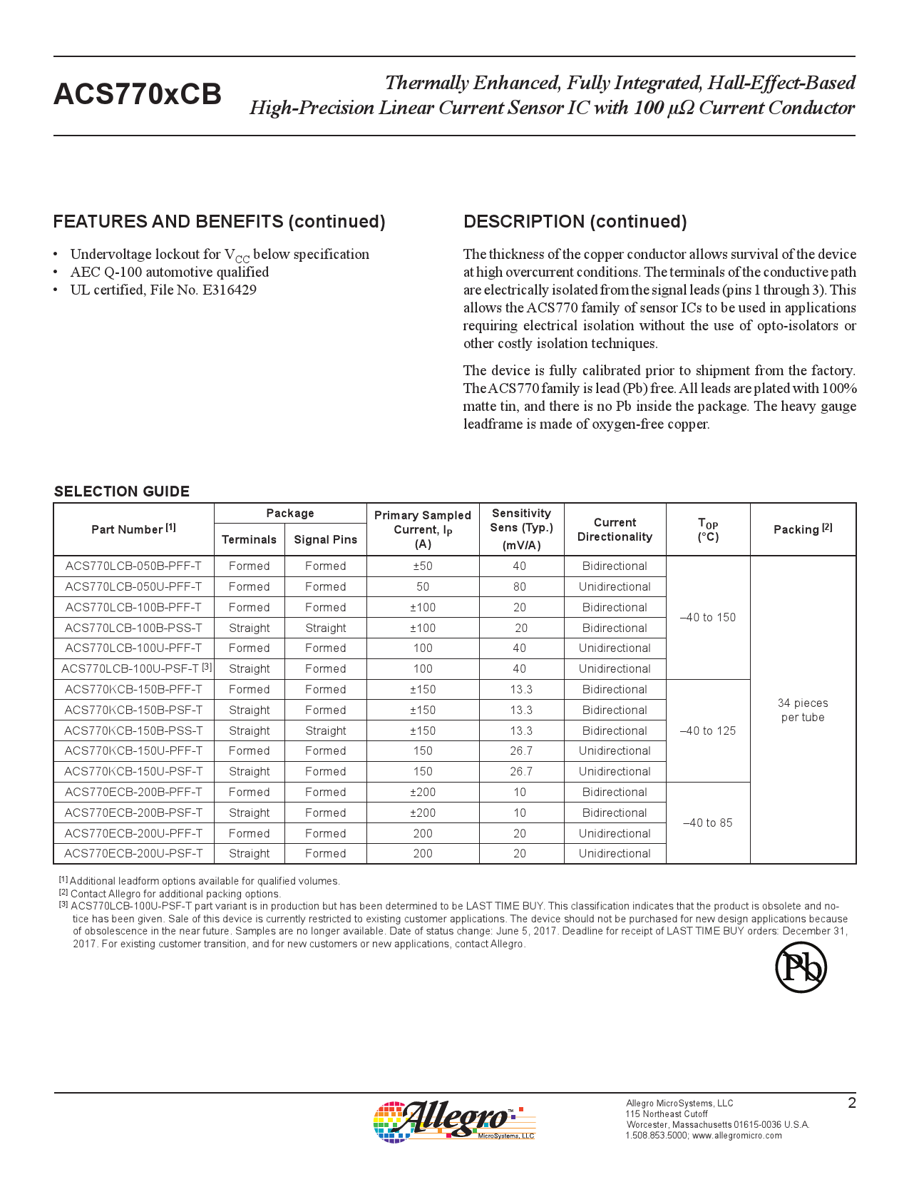 ACS770LCB-100U-PFF-T_（ALLEGRO(美国埃戈罗)）ACS770LCB-100U-PFF-T中文资料_价格_PDF手册 ...