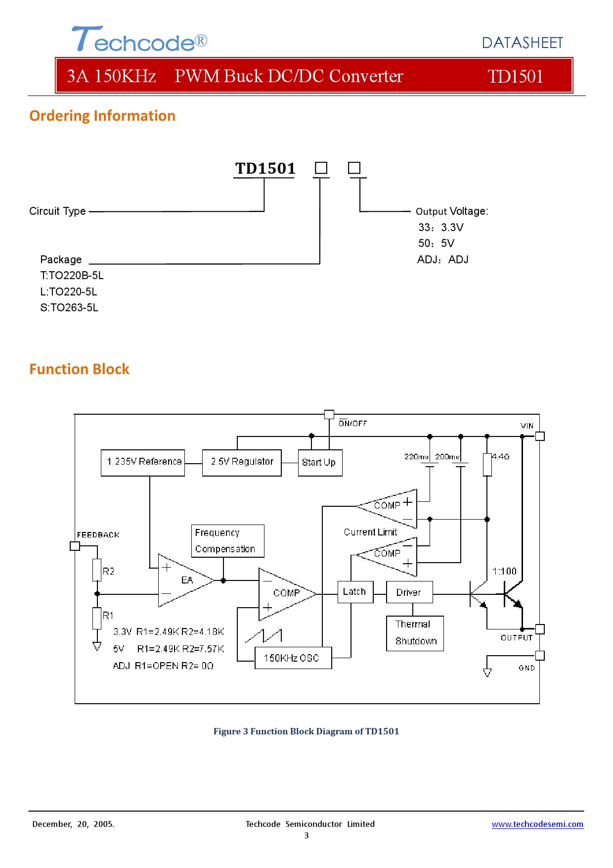 TD1501SADJ_（Techcode(泰德)）TD1501SADJ中文资料_价格_PDF手册-立创电子商城