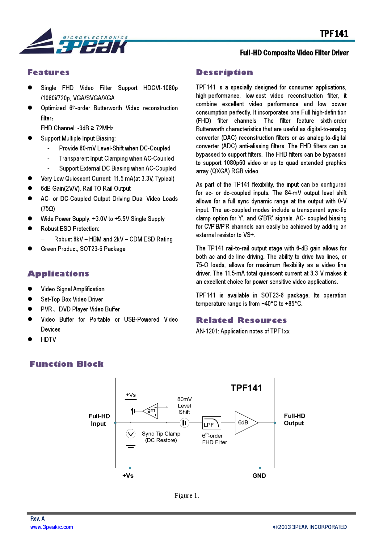 TPF141-TR_（3PEAK）TPF141-TR中文资料_价格_PDF手册-立创电子商城