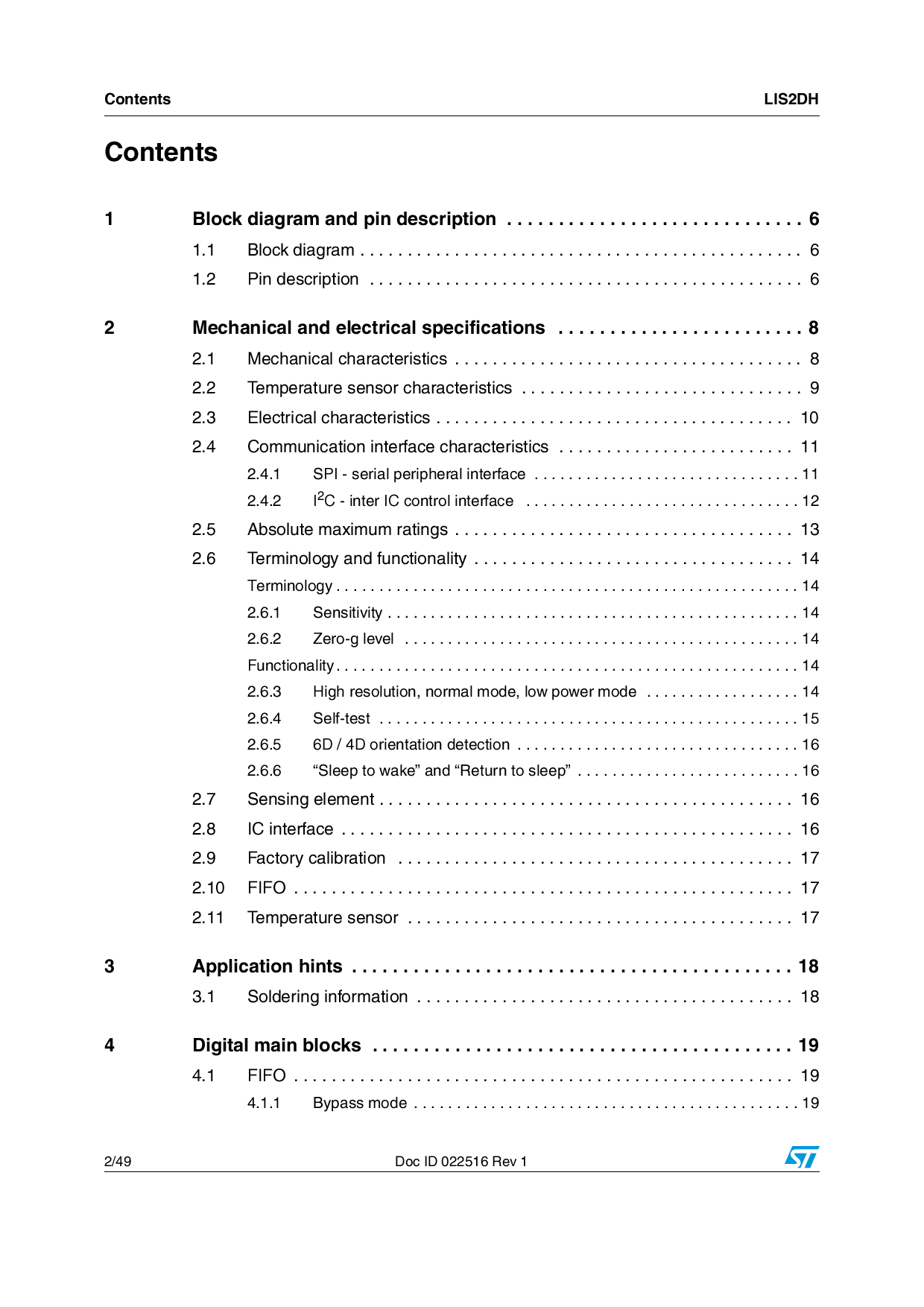LIS2DHTR_（ST(意法半导体)）LIS2DHTR中文资料_价格_PDF手册-立创电子商城