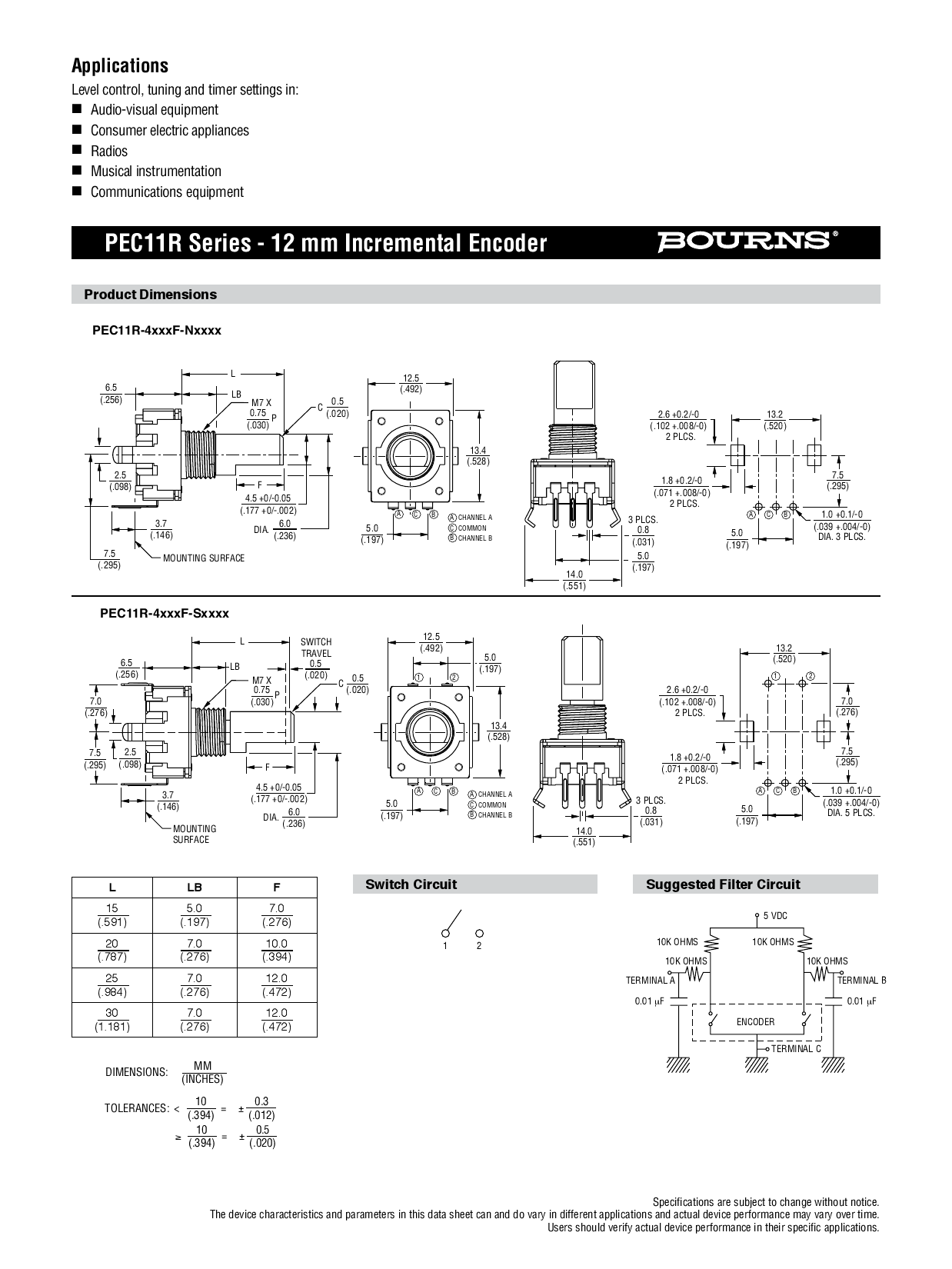 PEC11R-4015F-S0024_（BOURNS）PEC11R-4015F-S0024中文资料_价格_PDF手册-立创电子商城