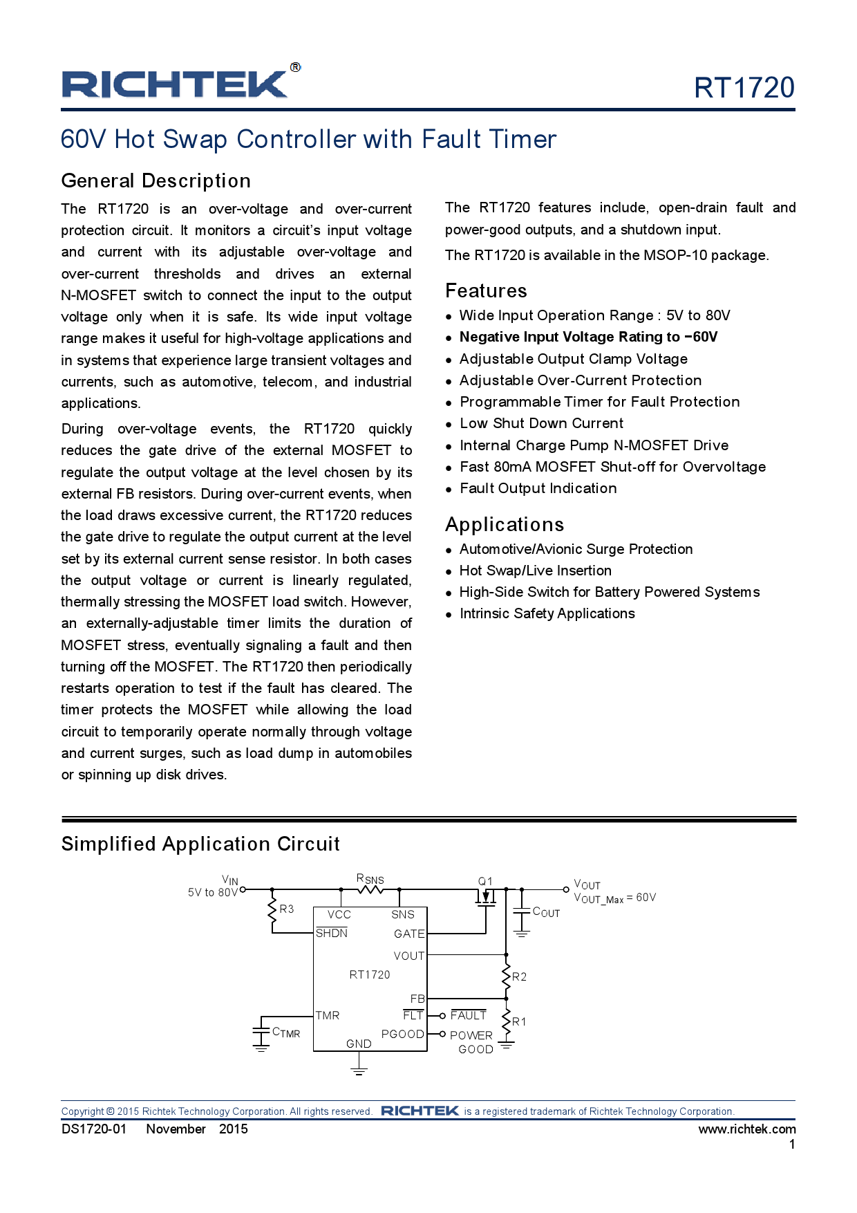 RT1720GF_（RICHTEK(立锜)）RT1720GF中文资料_价格_PDF手册-立创电子商城