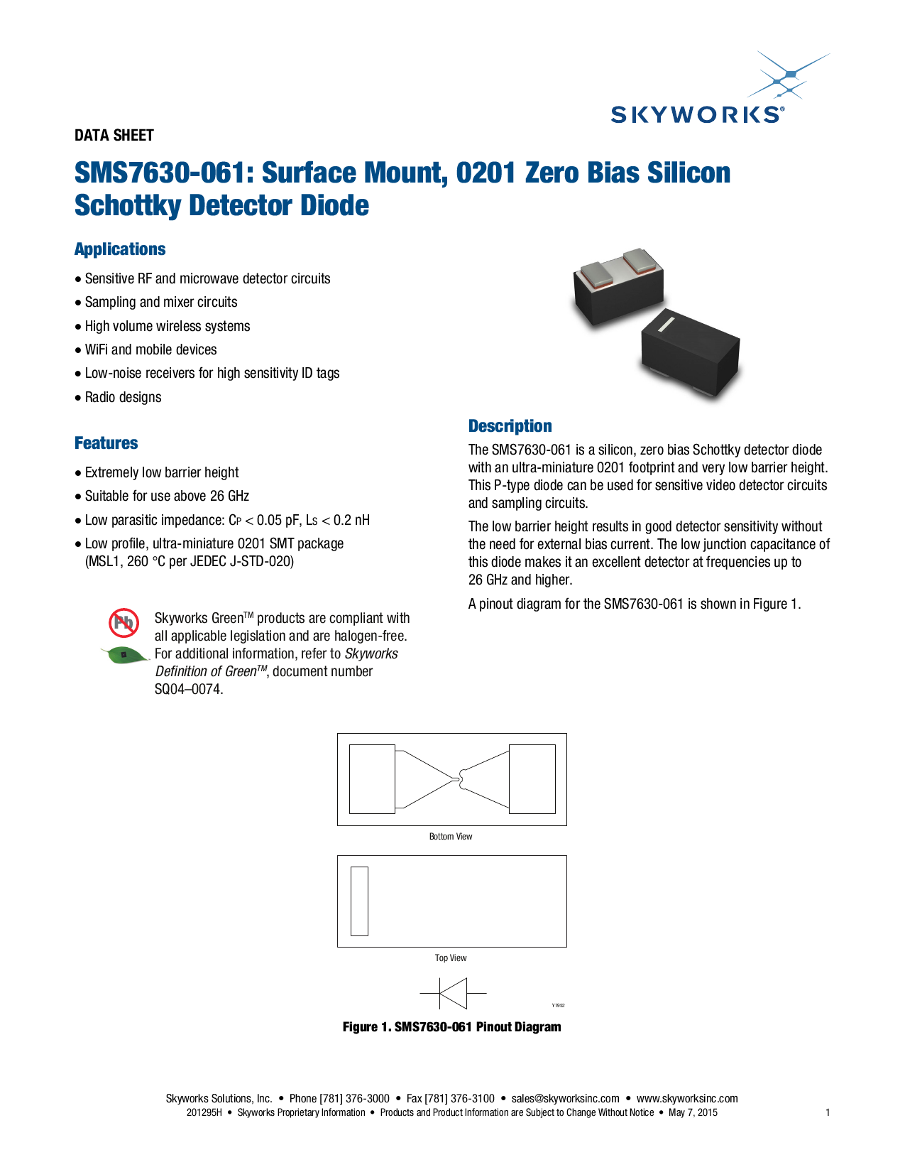 SMS7630-061_（SKYWORKS）SMS7630-061中文资料_价格_PDF手册-立创电子商城