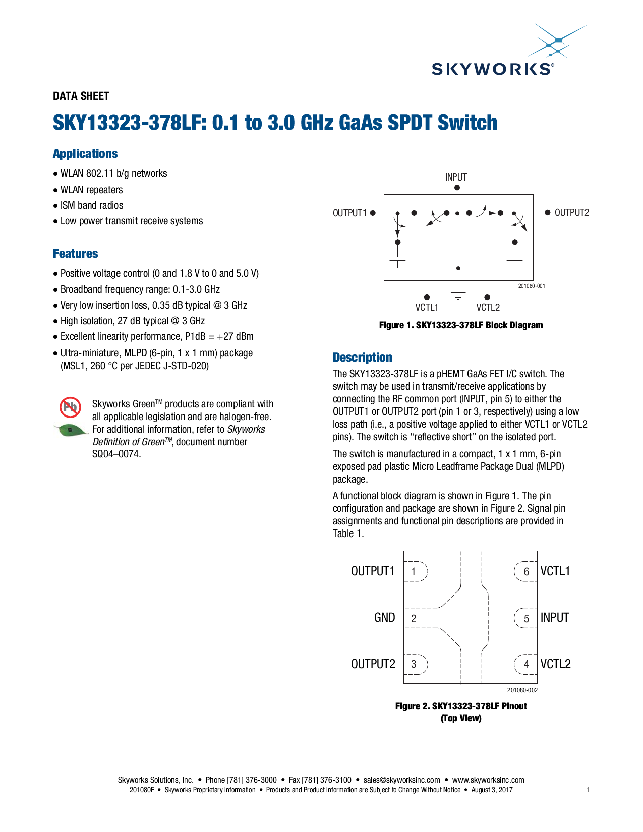 SKY13323-378LF_（SKYWORKS）SKY13323-378LF中文资料_价格_PDF手册-立创电子商城