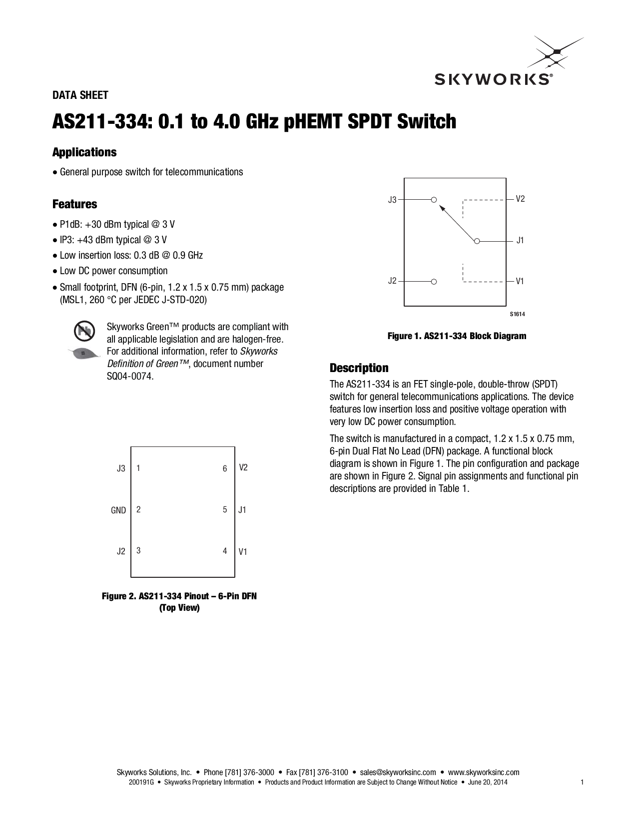 AS211-334_（SKYWORKS）AS211-334中文资料_价格_PDF手册-立创电子商城