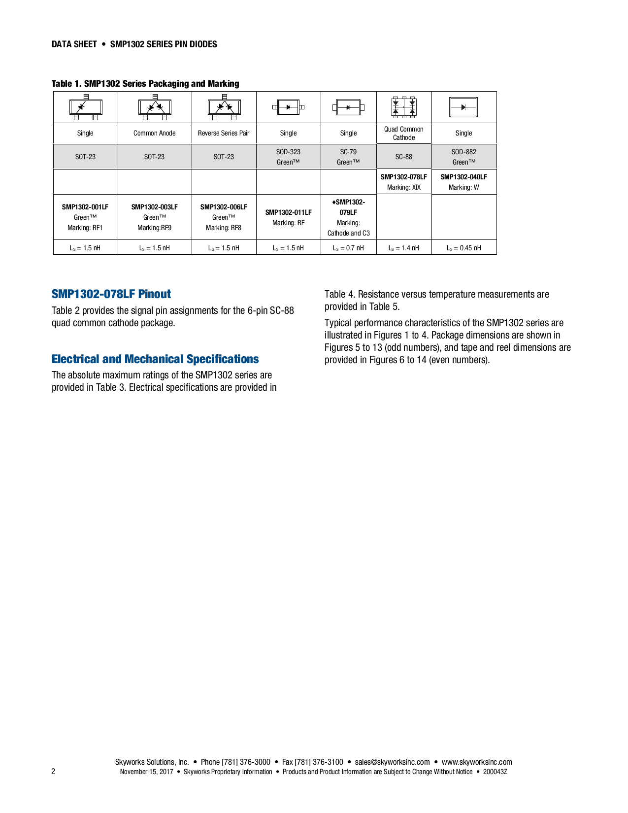 SMP1302-079LF_（SKYWORKS）SMP1302-079LF中文资料_价格_PDF手册-立创电子商城
