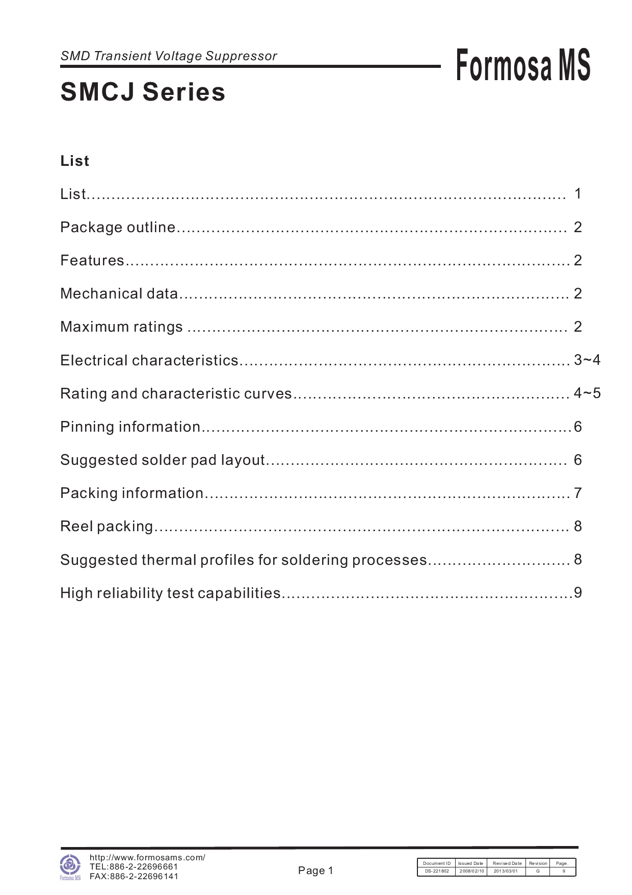 SMCJ20A_（FMS(美丽微)）SMCJ20A中文资料_价格_PDF手册-立创电子商城