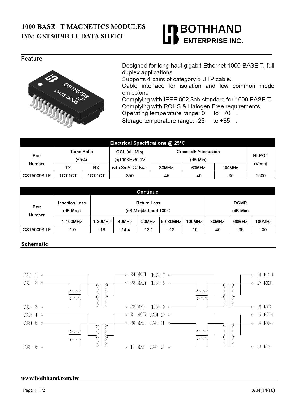 GST5009LF_（BOTHHAND(帛汉)）GST5009LF中文资料_价格_PDF手册-立创电子商城