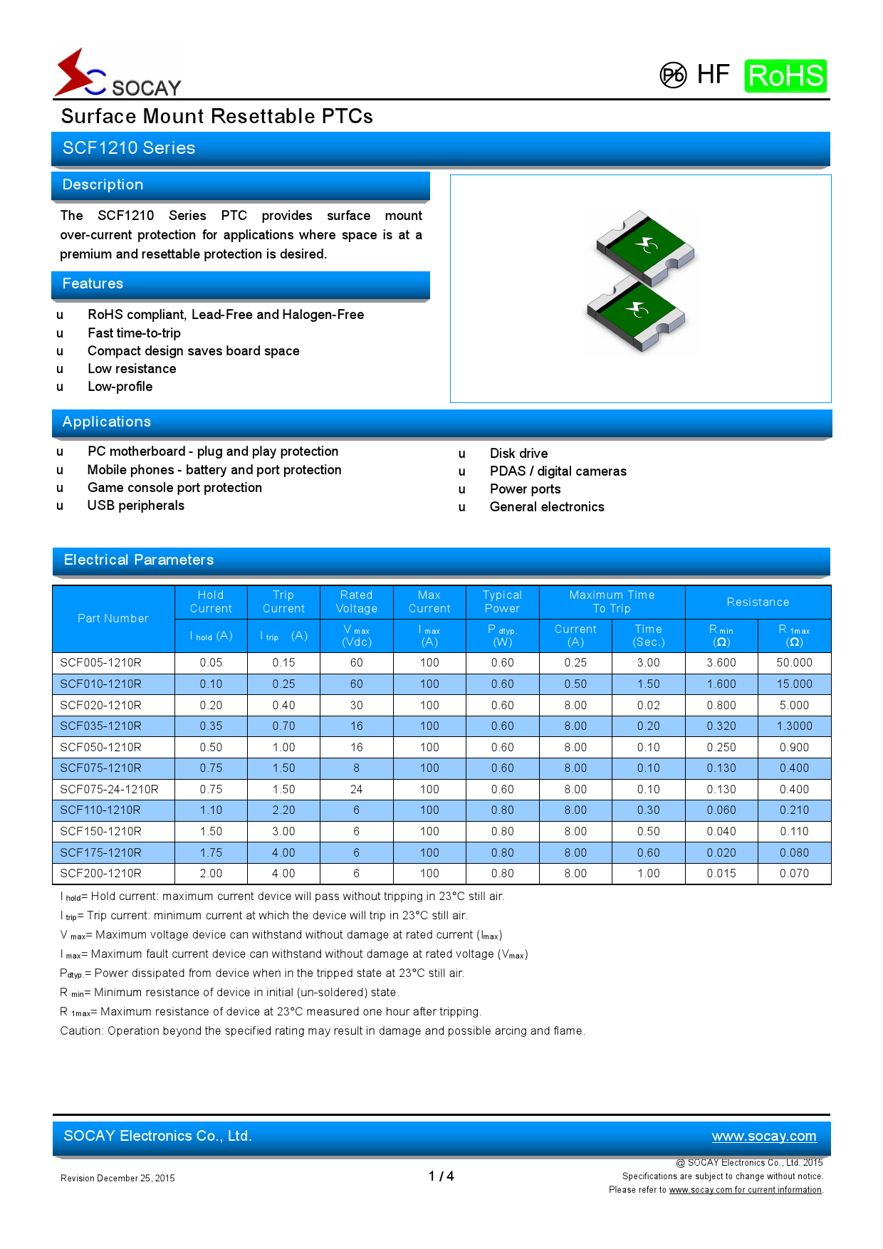 SCF075-1210R_（SOCAY(硕凯)）SCF075-1210R中文资料_价格_PDF手册-立创电子商城
