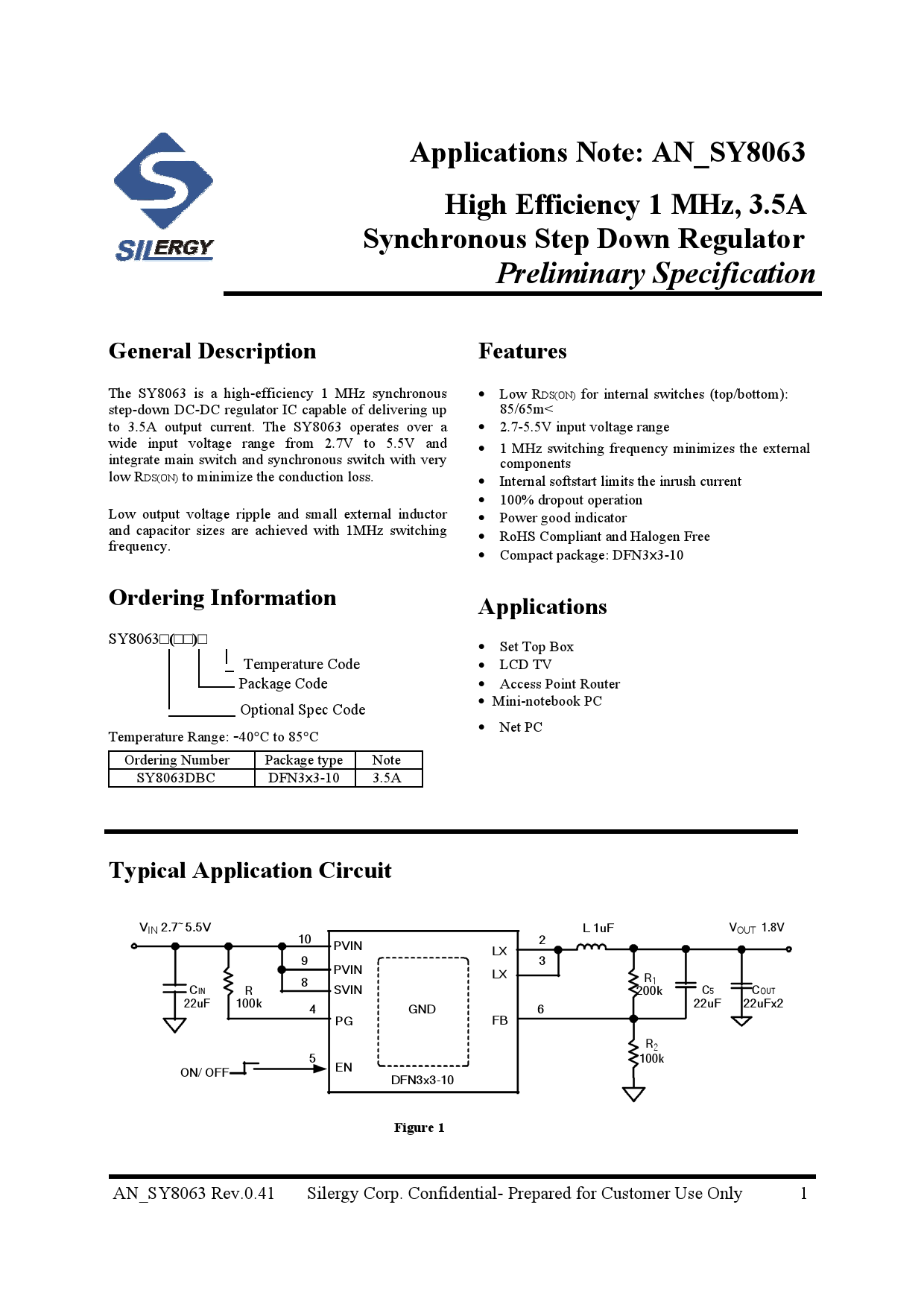 SY8063DBC_（矽力杰silergy）SY8063DBC中文资料_价格_PDF手册-立创电子商城