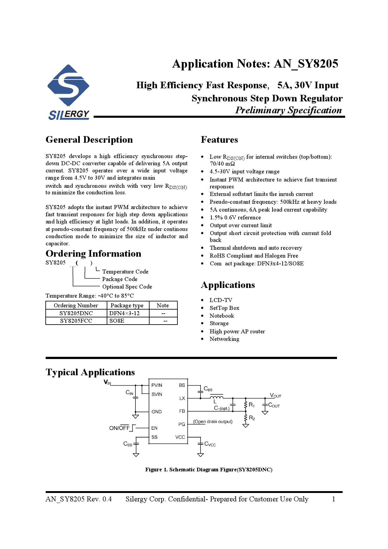 SY8205FCC_（矽力杰silergy）SY8205FCC中文资料_价格_PDF手册-立创电子商城