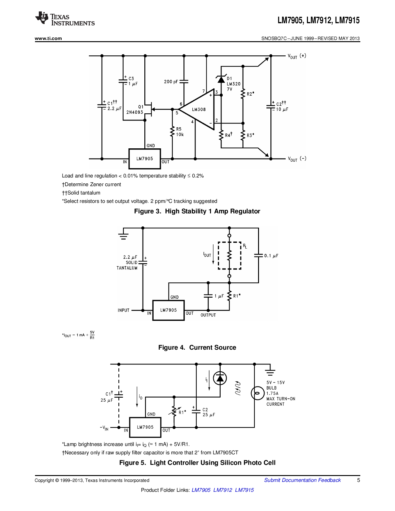 LM7905CT_（TI(德州仪器)）LM7905CT中文资料_价格_PDF手册-立创电子商城