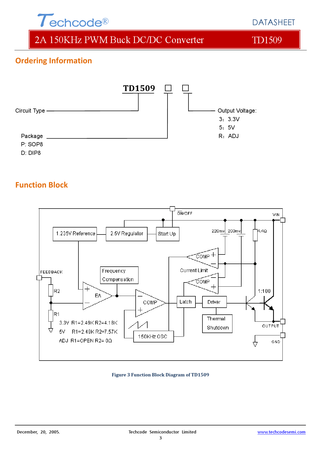 TD1509PR_（Techcode(泰德)）TD1509PR中文资料_价格_PDF手册-立创电子商城