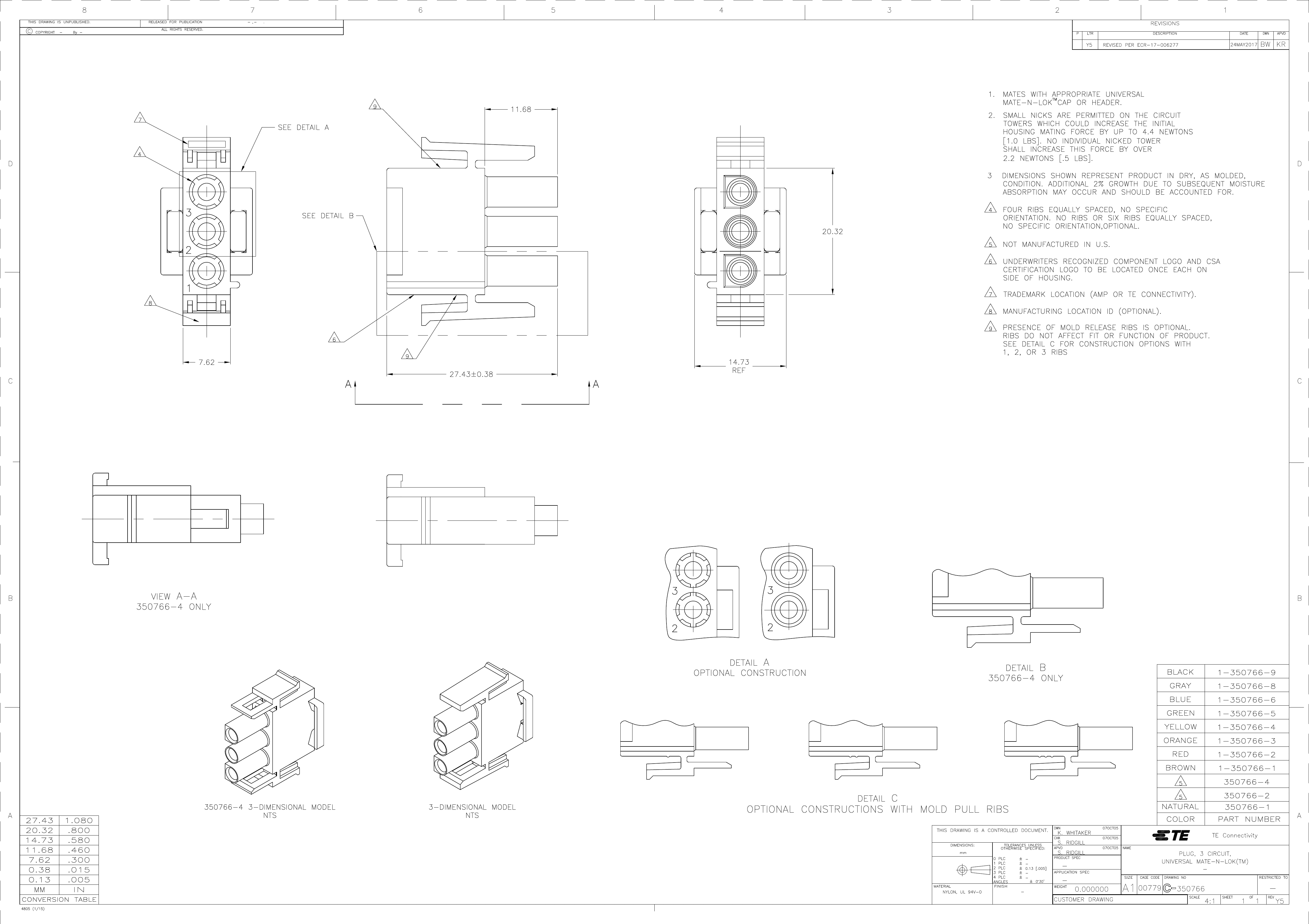 350766-1_（TE Connectivity(美国泰科)）350766-1中文资料_价格_PDF手册-立创电子商城