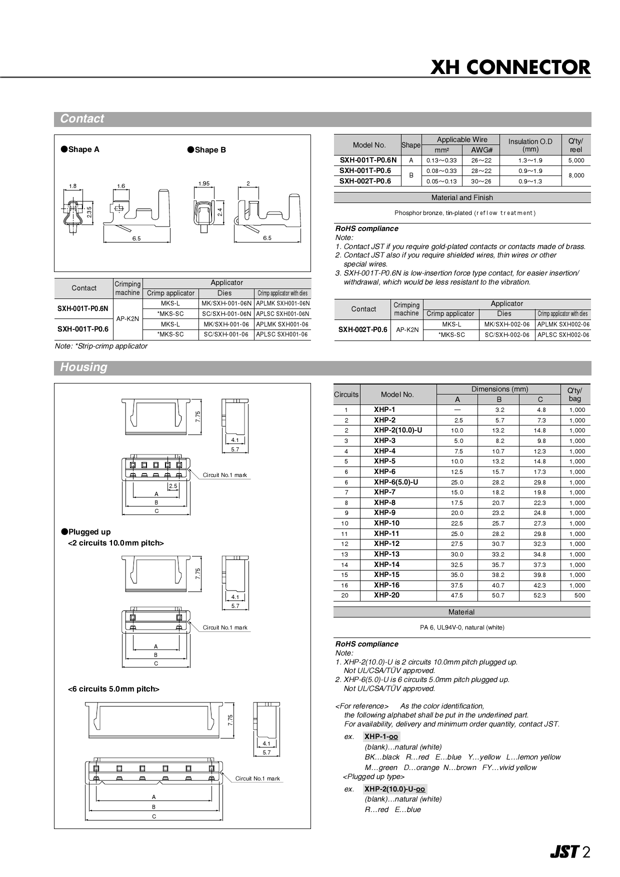 B2B-XH-A(LF)(SN)_（JST）B2B-XH-A(LF)(SN)中文资料_价格_PDF手册-立创电子商城
