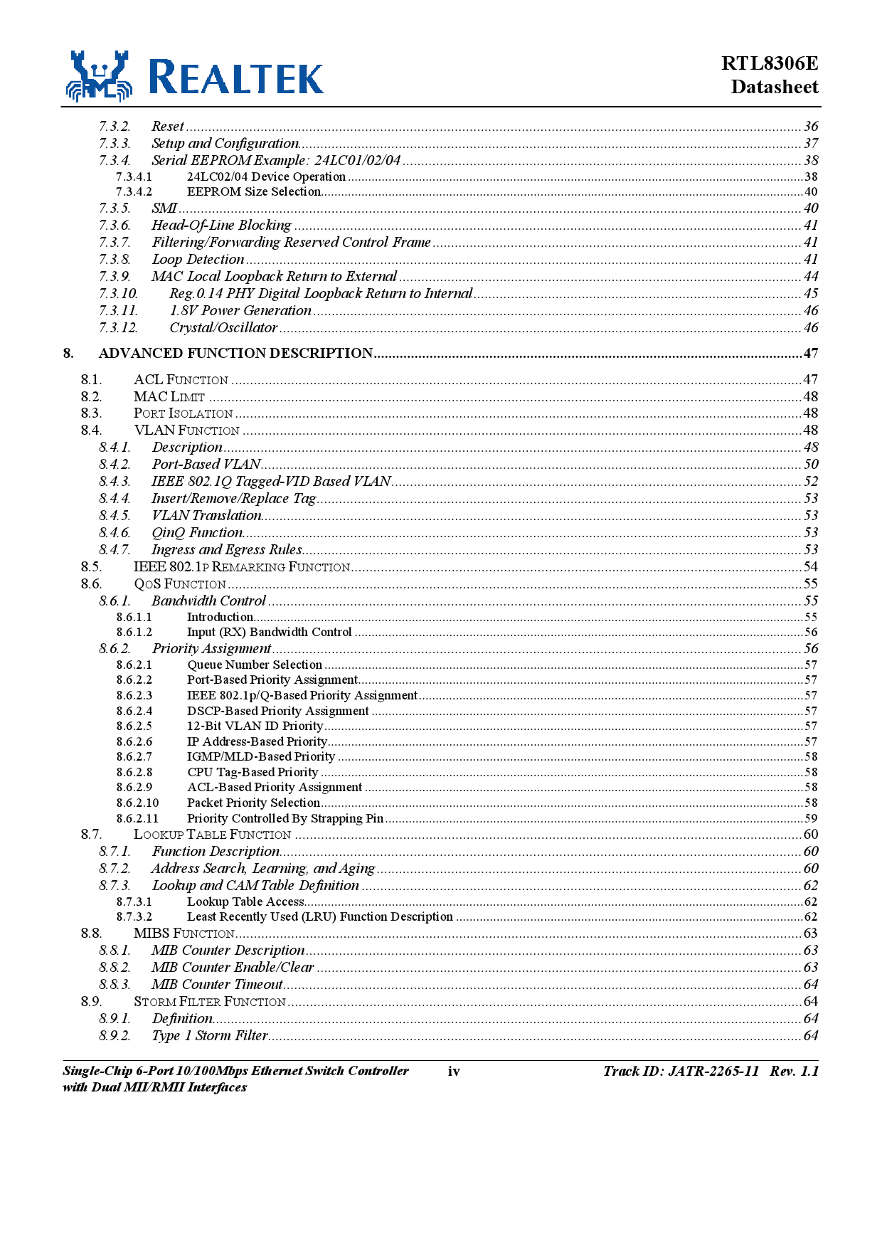 RTL8306E-CG_（REALTEK(瑞昱)）RTL8306E-CG中文资料_价格_PDF手册-立创电子商城