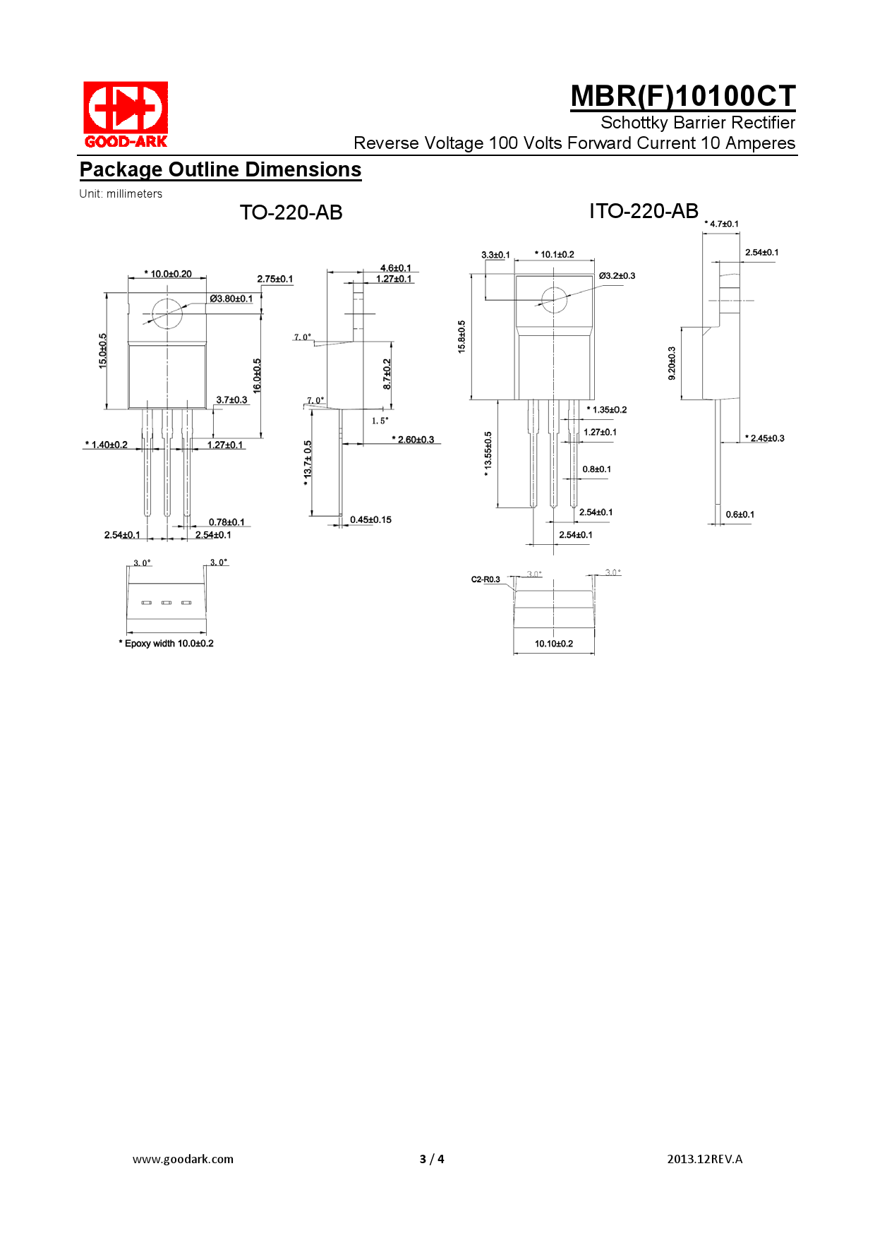 MBR10100CT_（GOOD-ARK(固锝)）MBR10100CT中文资料_价格_PDF手册-立创电子商城