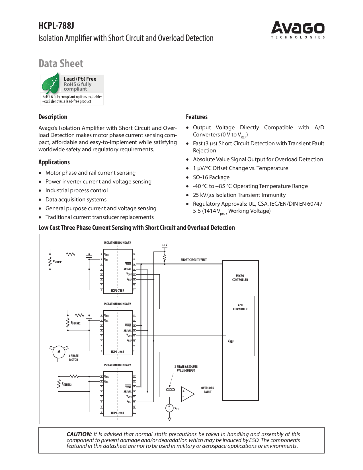 HCPL-788J-500E_（AVAGO(安华高)）HCPL-788J-500E中文资料_价格_PDF手册-立创电子商城