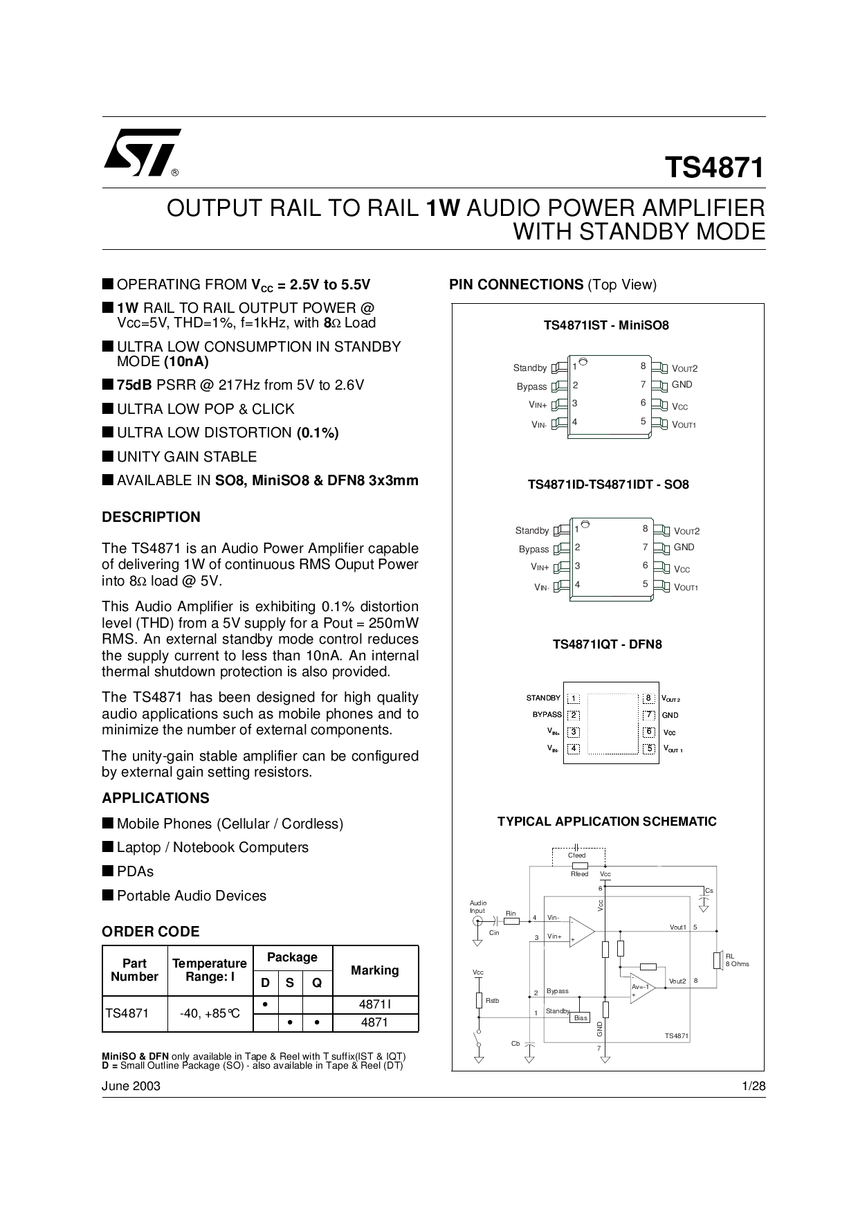 TS4871IST_（ST(意法半导体)）TS4871IST中文资料_价格_PDF手册-立创电子商城