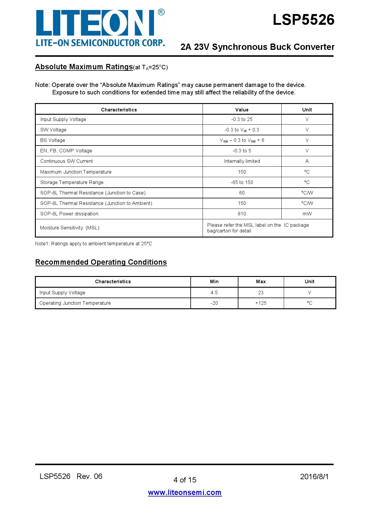 LSP5526_（LITEON(台湾光宝)）LSP5526中文资料_价格_PDF手册-立创电子商城