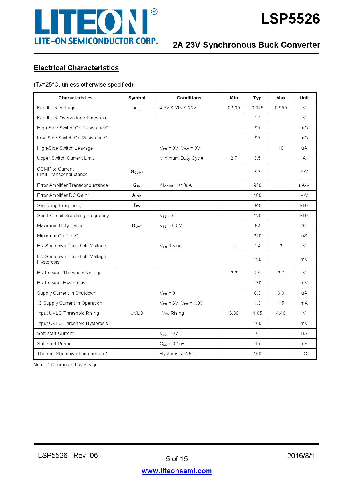 LSP5526_（LITEON(台湾光宝)）LSP5526中文资料_价格_PDF手册-立创电子商城