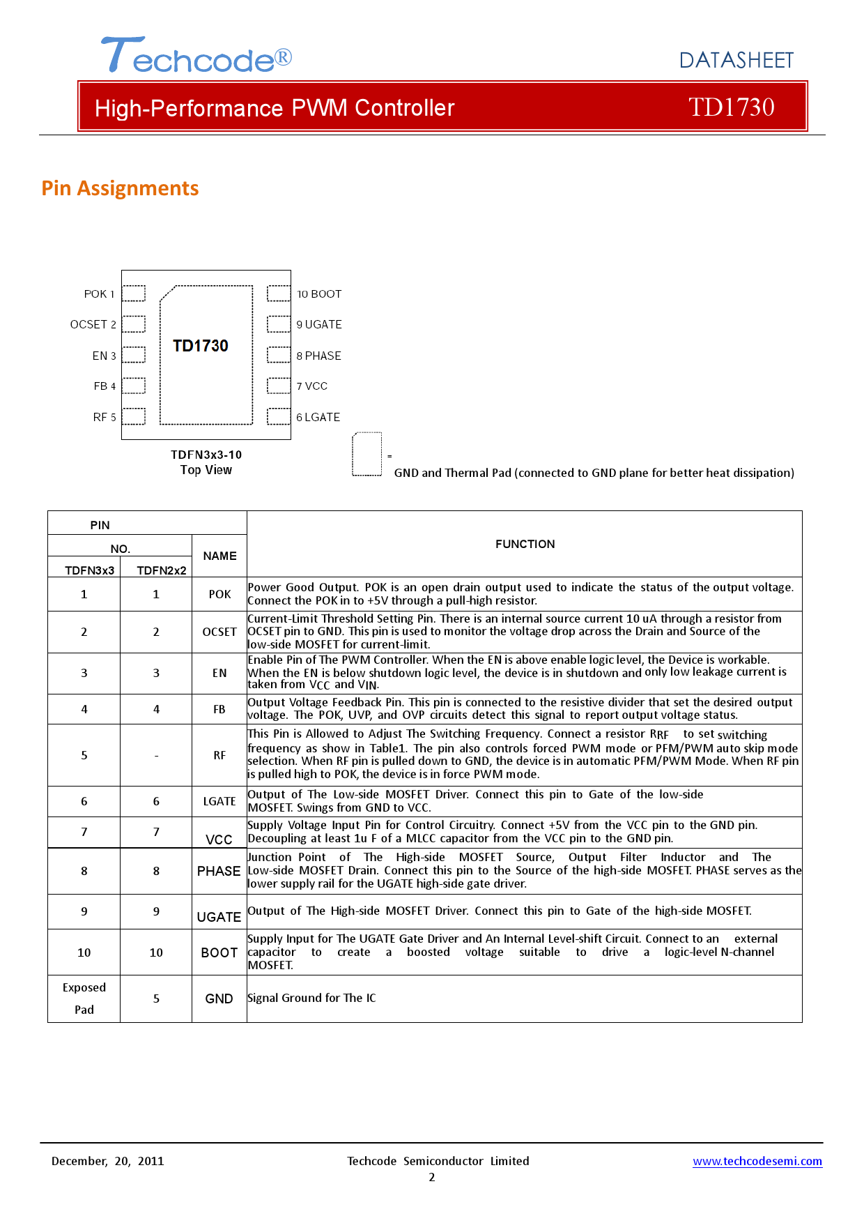TD1730_（Techcode(泰德)）TD1730中文资料_价格_PDF手册-立创电子商城