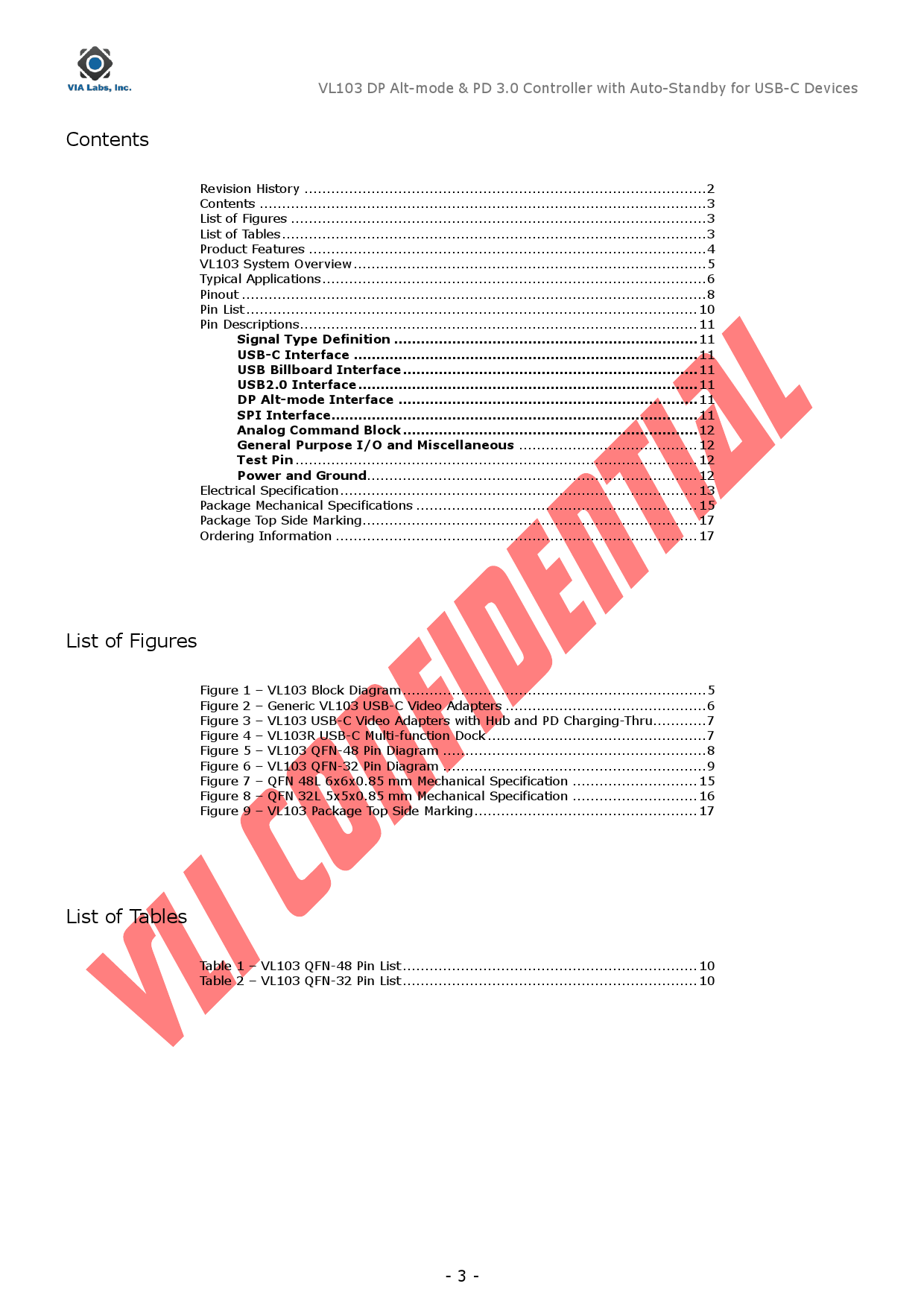VL103-Q3_（VIA(台湾威盛电子)）VL103-Q3中文资料_价格_PDF手册-立创电子商城