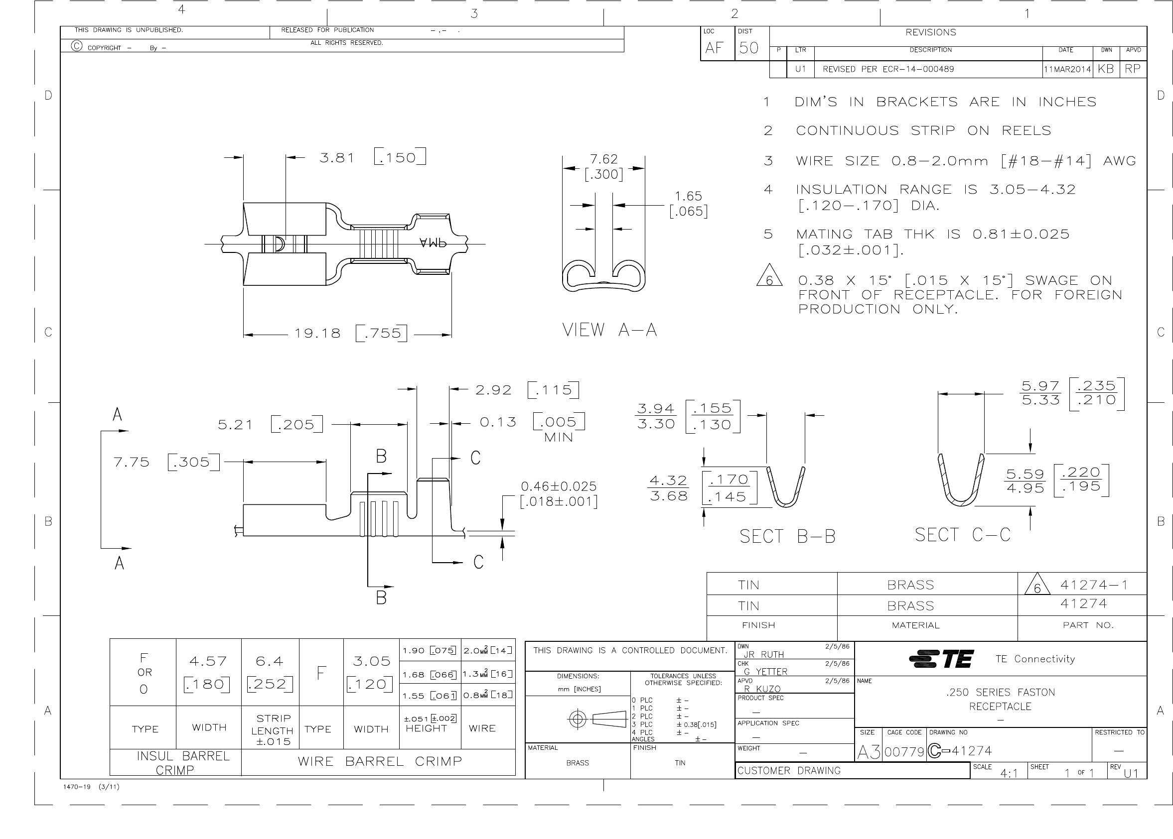 41274_（TE Connectivity(美国泰科)）41274中文资料_价格_PDF手册-立创电子商城