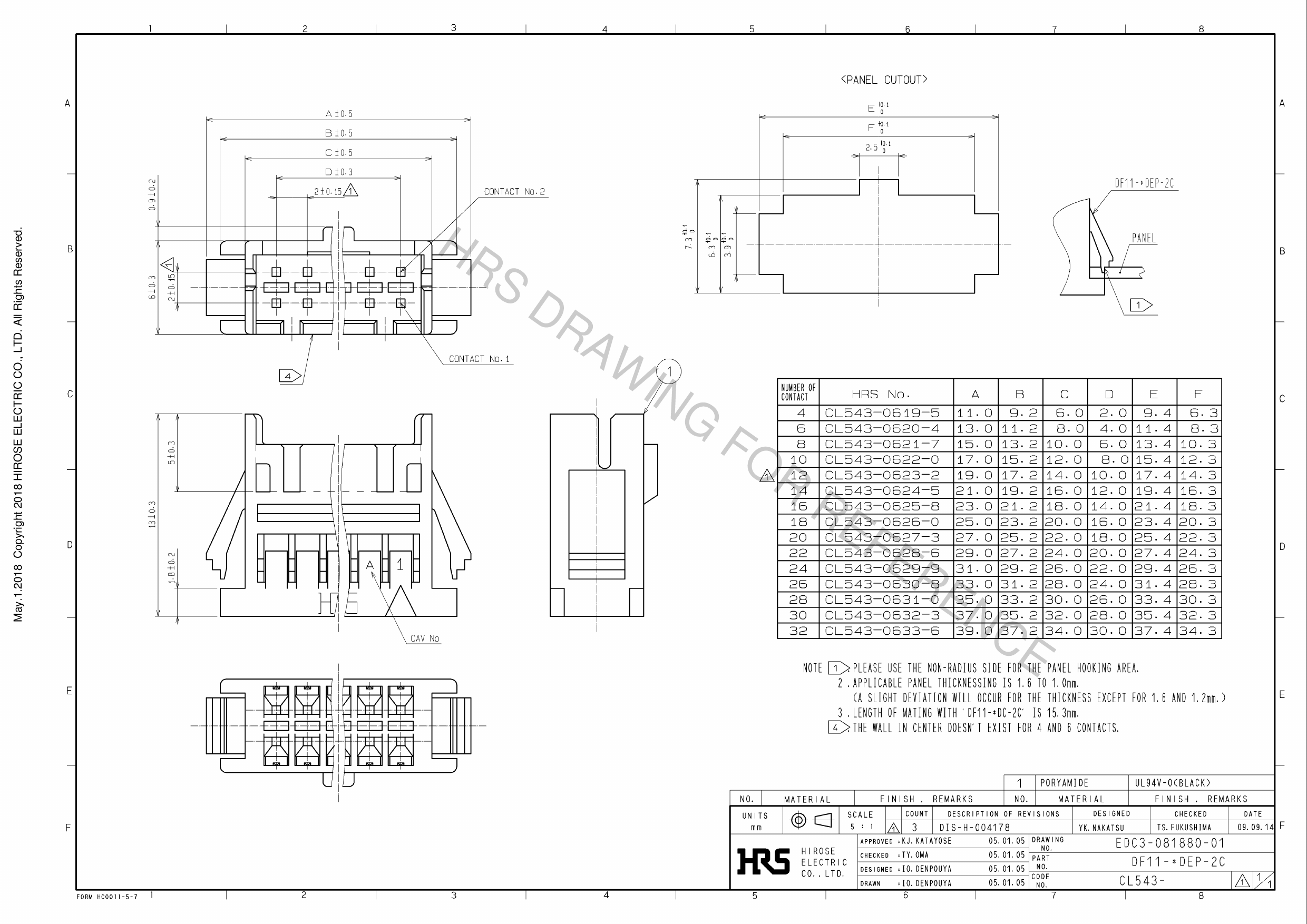 DF11-4DEP-2C_（HRS(广濑)）DF11-4DEP-2C中文资料_价格_PDF手册-立创电子商城