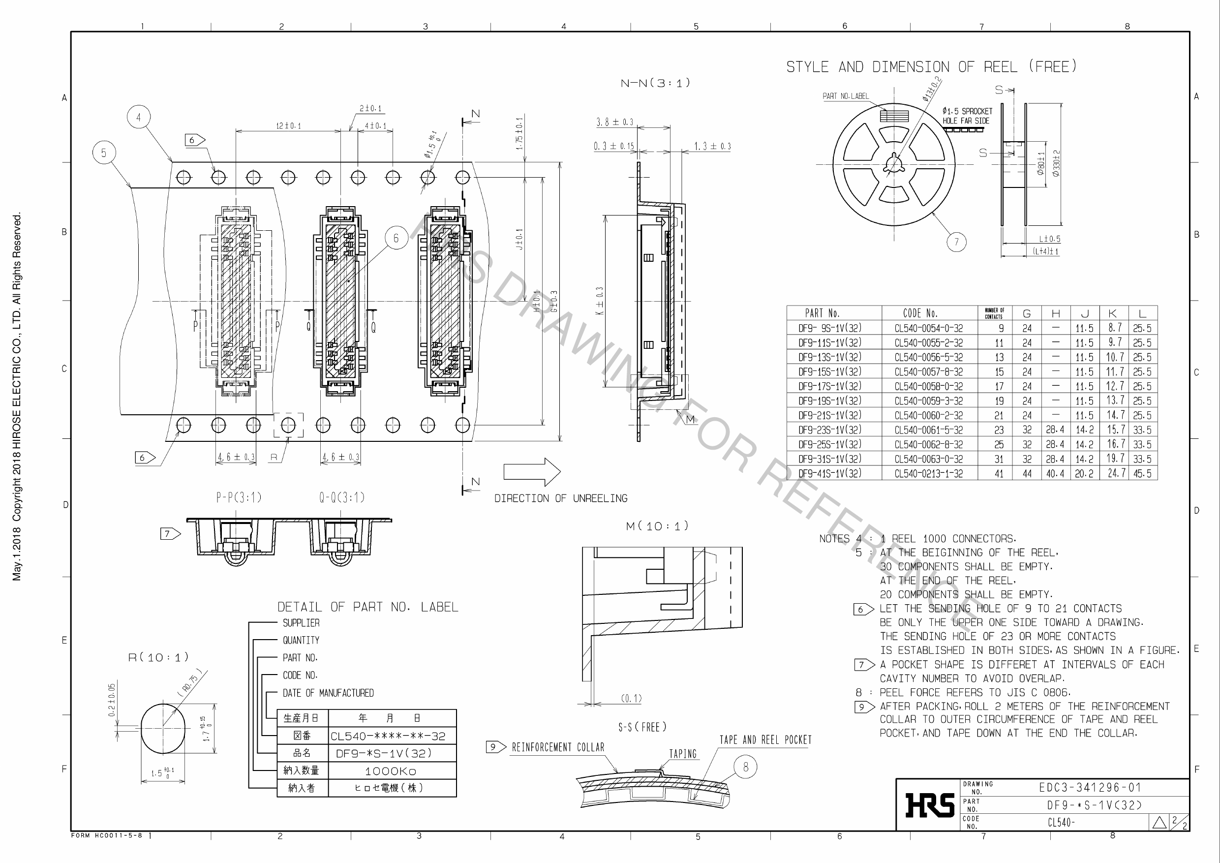 DF9-31S-1V(32)_（HRS(广濑)）DF9-31S-1V(32)中文资料_价格_PDF手册-立创电子商城