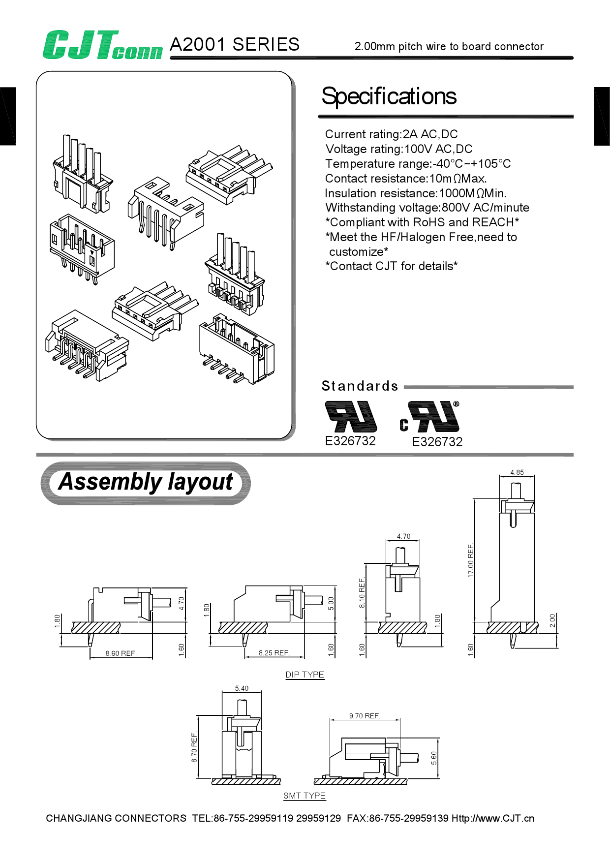 A2001WV-4P_（CJT(长江连接器)）A2001WV-4P中文资料_价格_PDF手册-立创电子商城