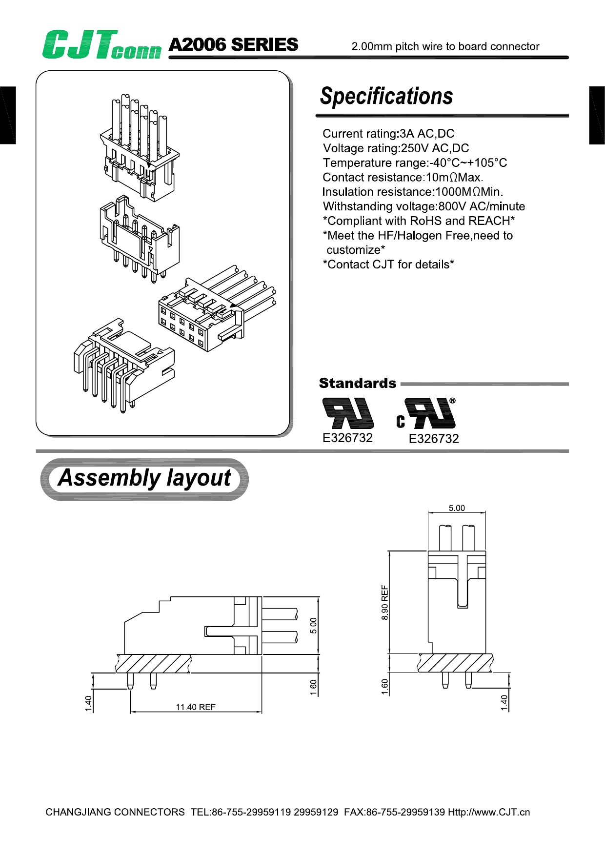 A2006WV-2x9P_（CJT(长江连接器)）A2006WV-2x9P中文资料_价格_PDF手册-立创电子商城
